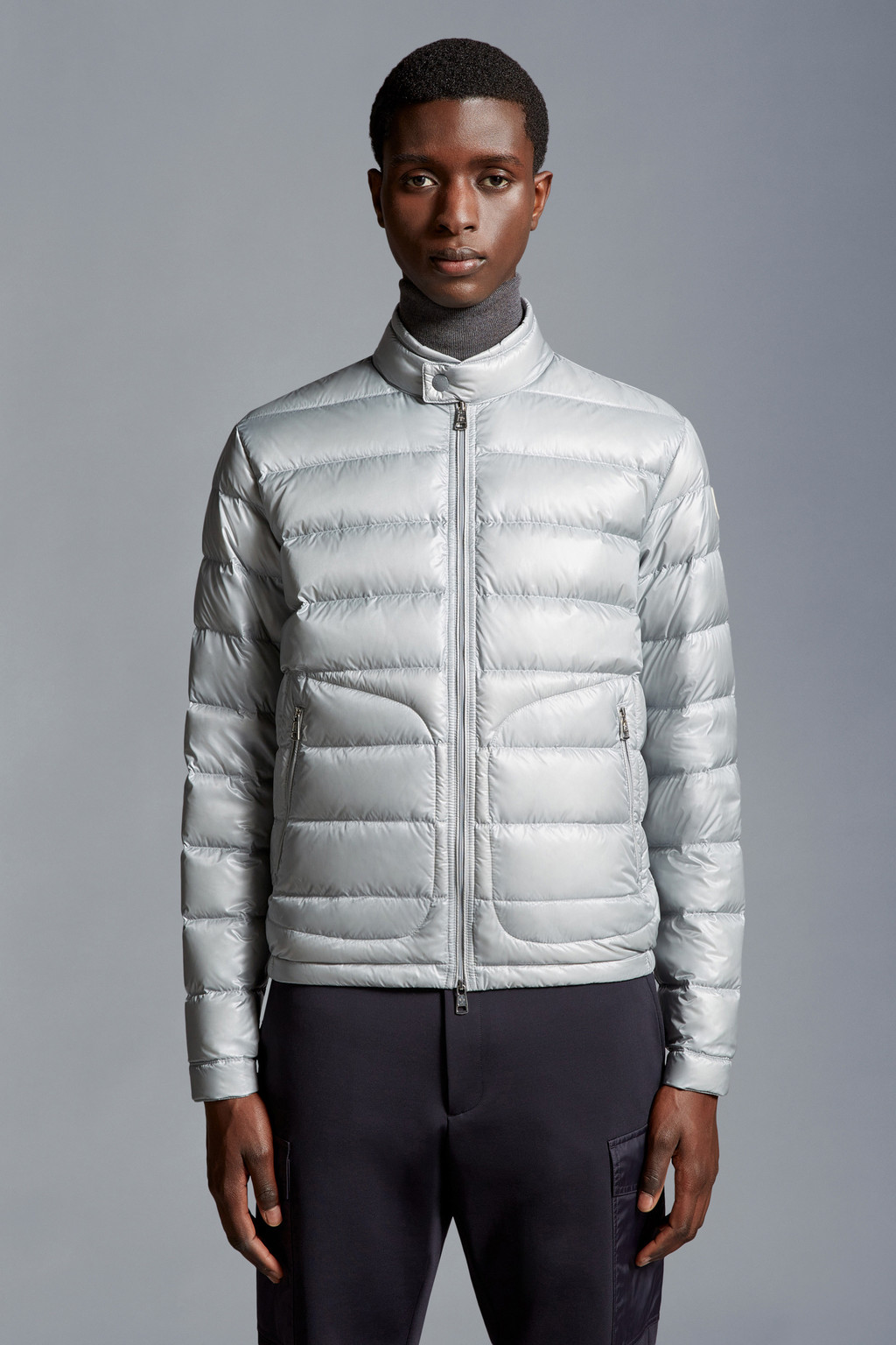 Light Gray Acorus Short Down Jacket - Short Down Jackets for Men | Moncler HK