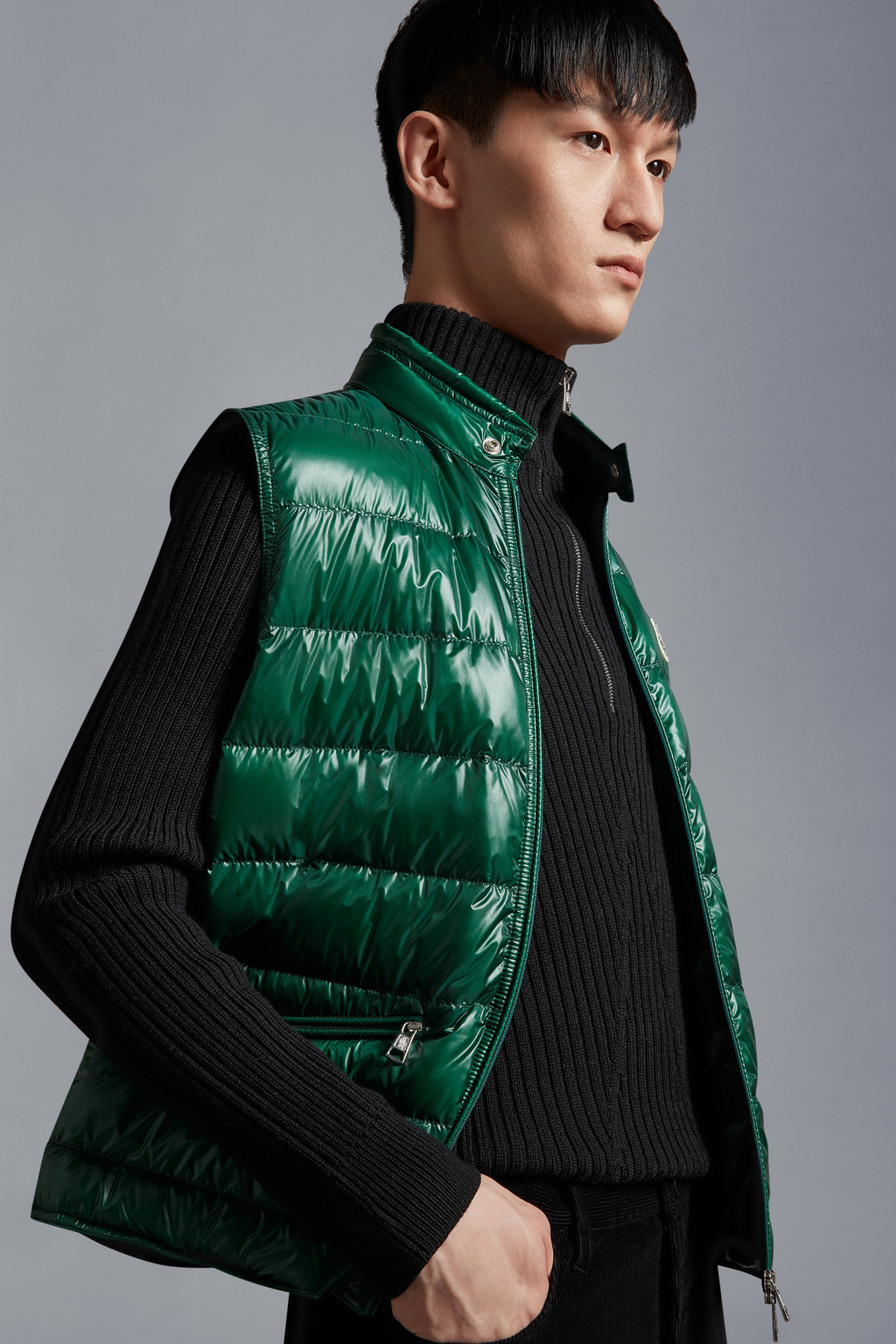 Bright Green Gui Down Gilet - Vests for Men | Moncler FR