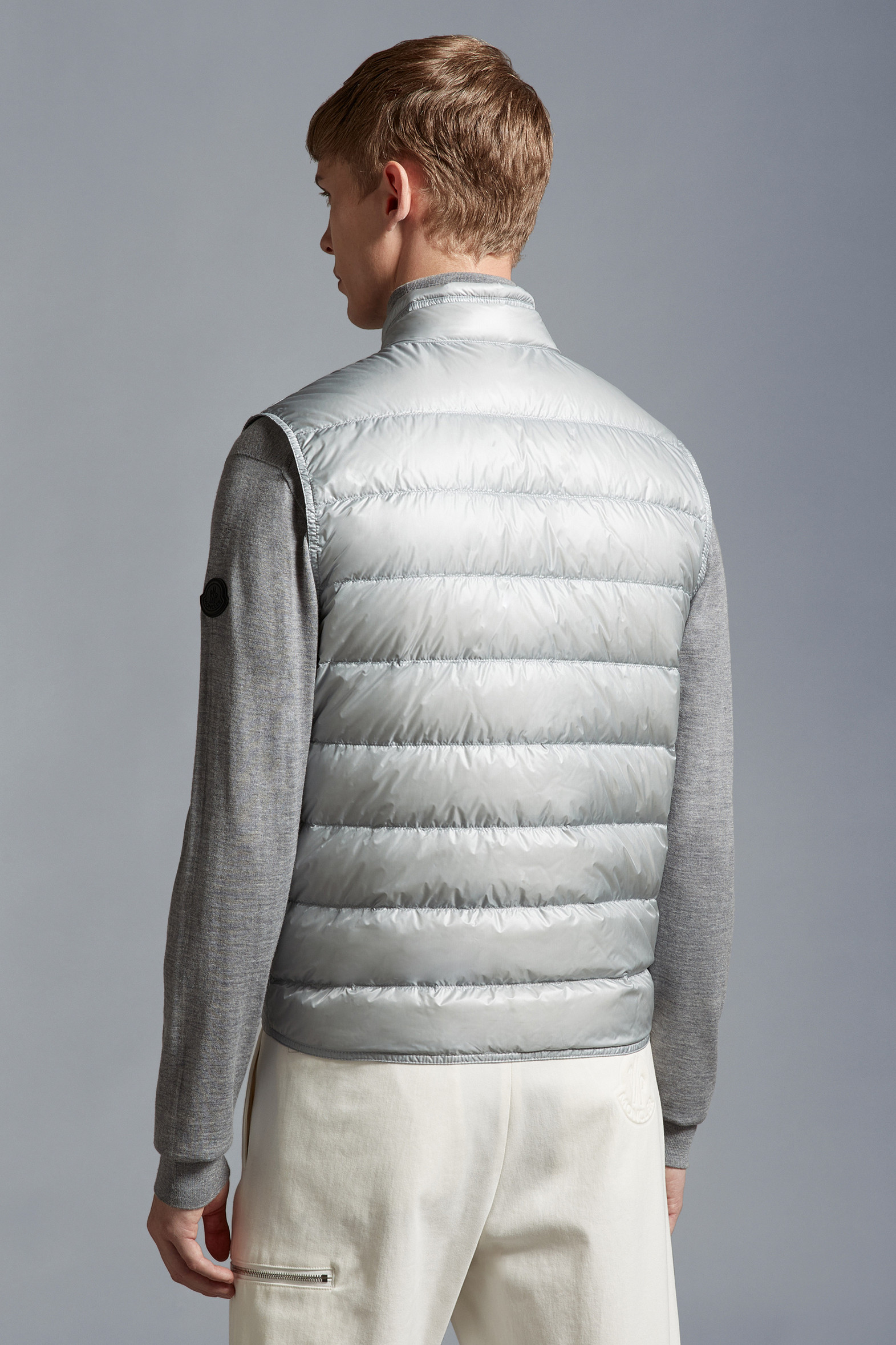 Light Gray Gui Down Gilet - Vests for Men | Moncler HK