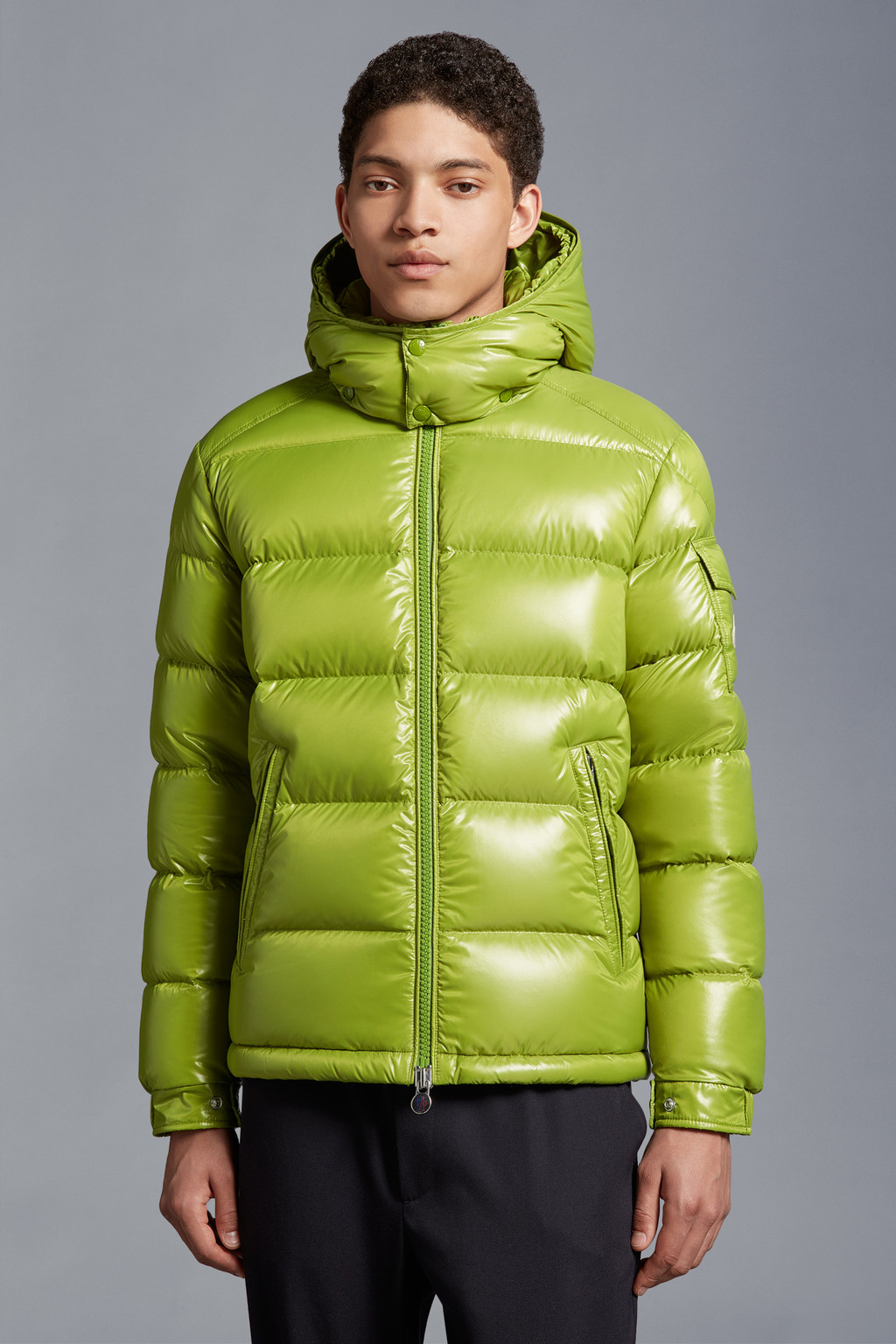 Leaf Green Moncler Maya Short Down Jacket - Short Down Jackets for Men ...
