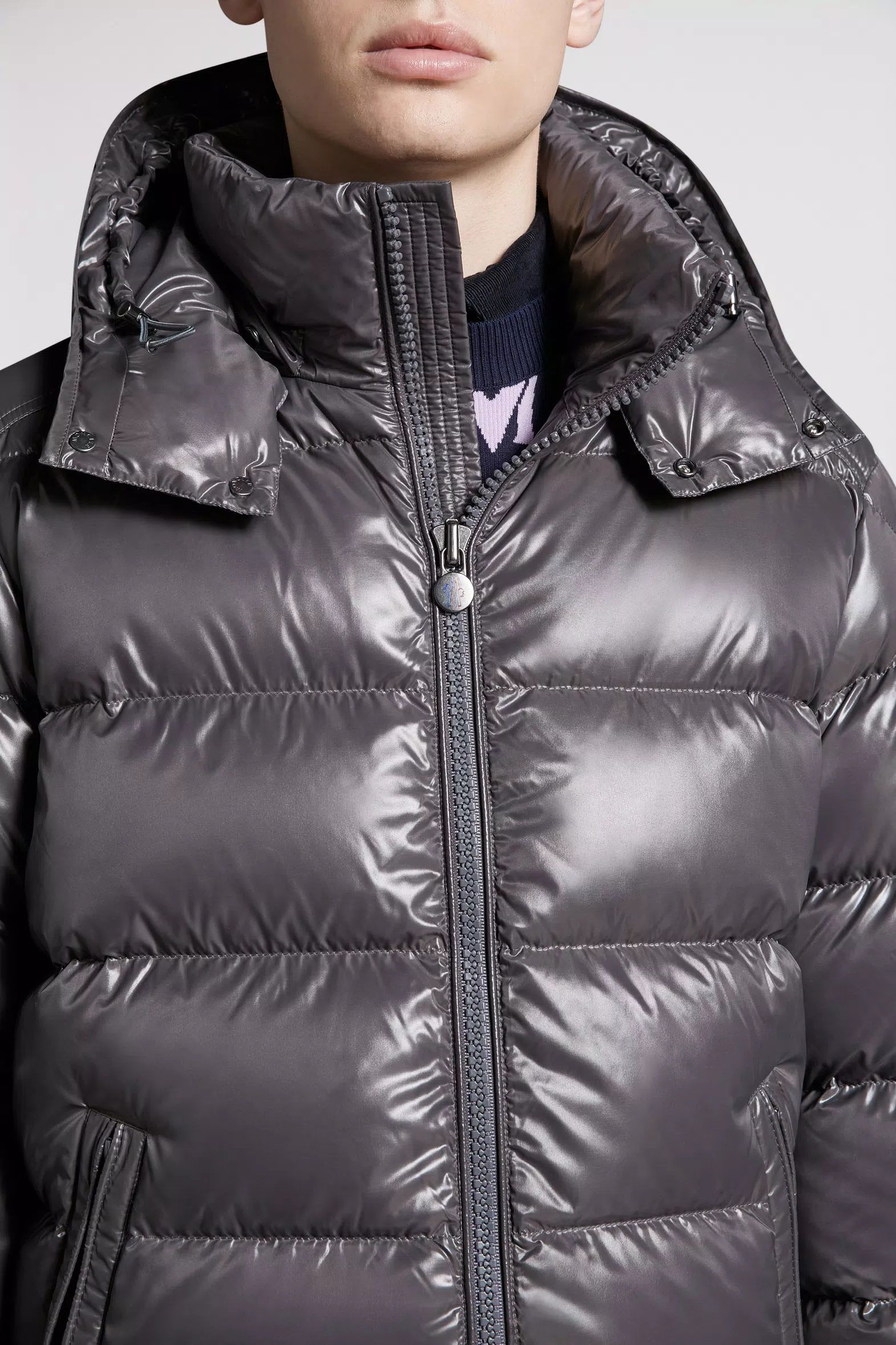 Dark Gray Moncler Maya Short Down Jacket Short Down Jackets For Men