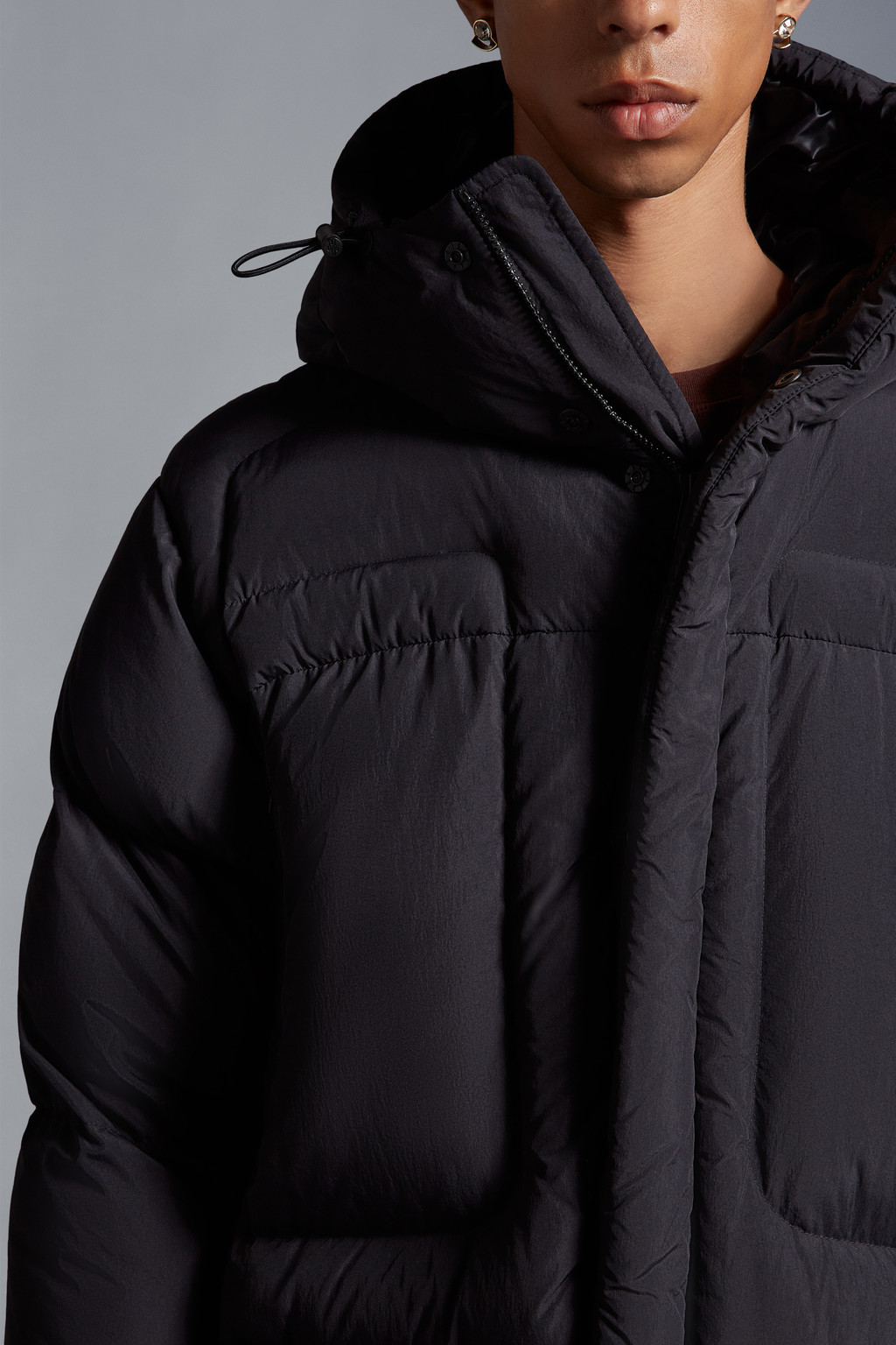 Black Imai Long Down Jacket - Long Down Jackets for Men | Moncler RO