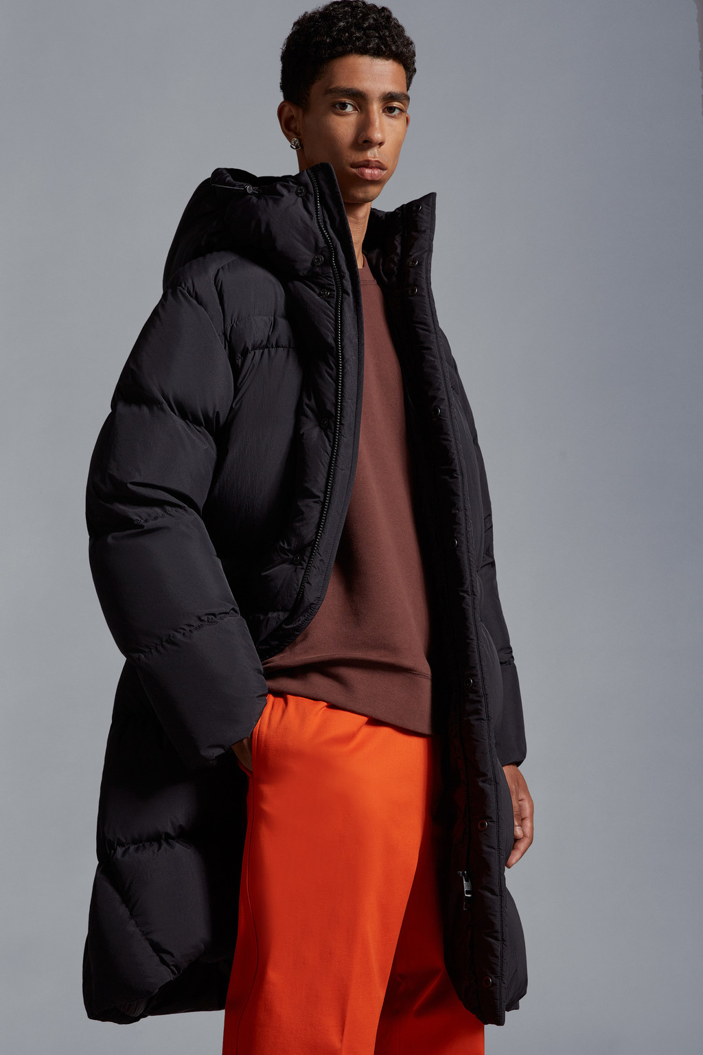Black Imai Long Down Jacket - Long Down Jackets for Men | Moncler RO