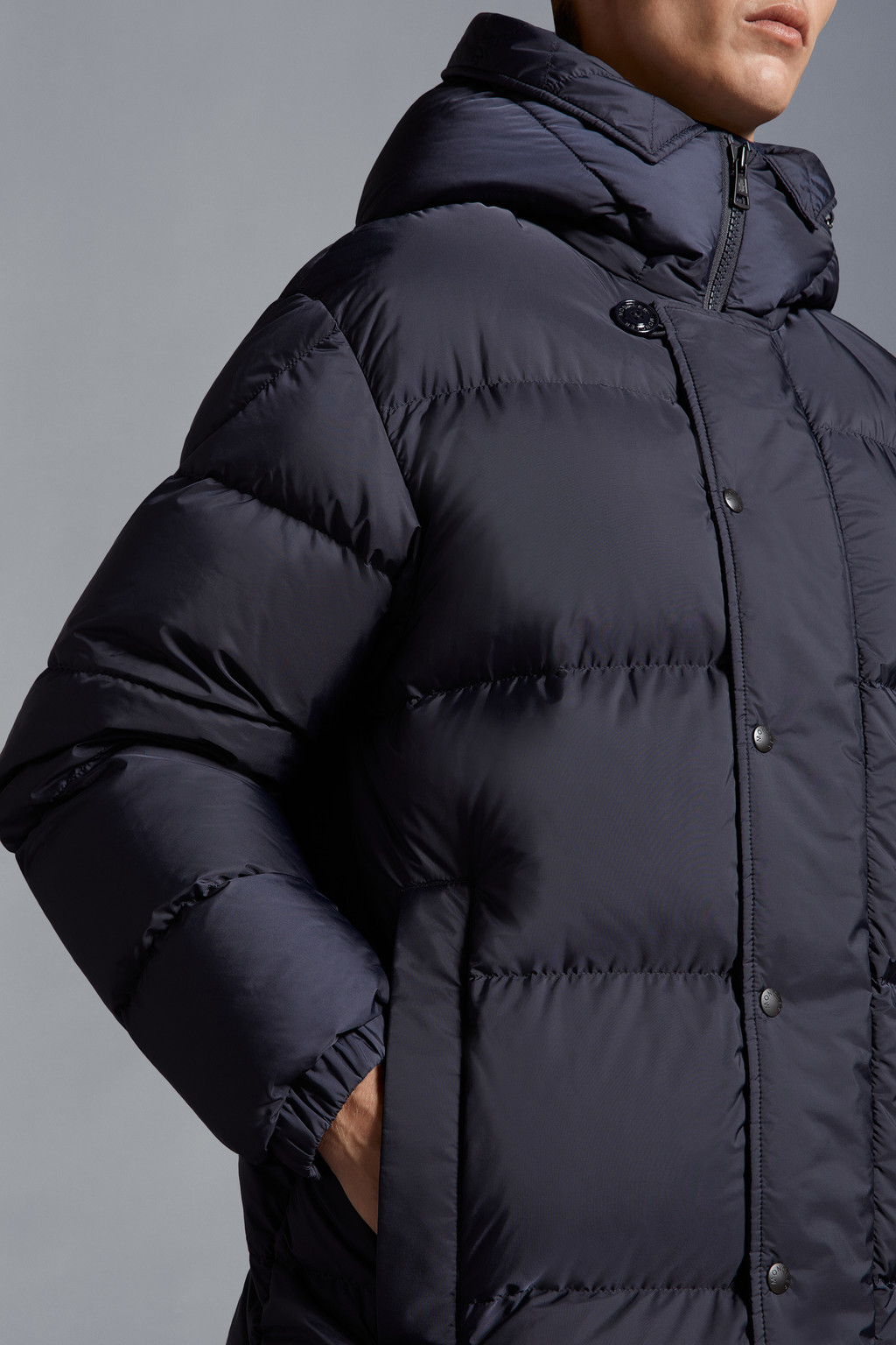 Night Blue Alagon Long Down Jacket - Long Down Jackets for Men | Moncler SK