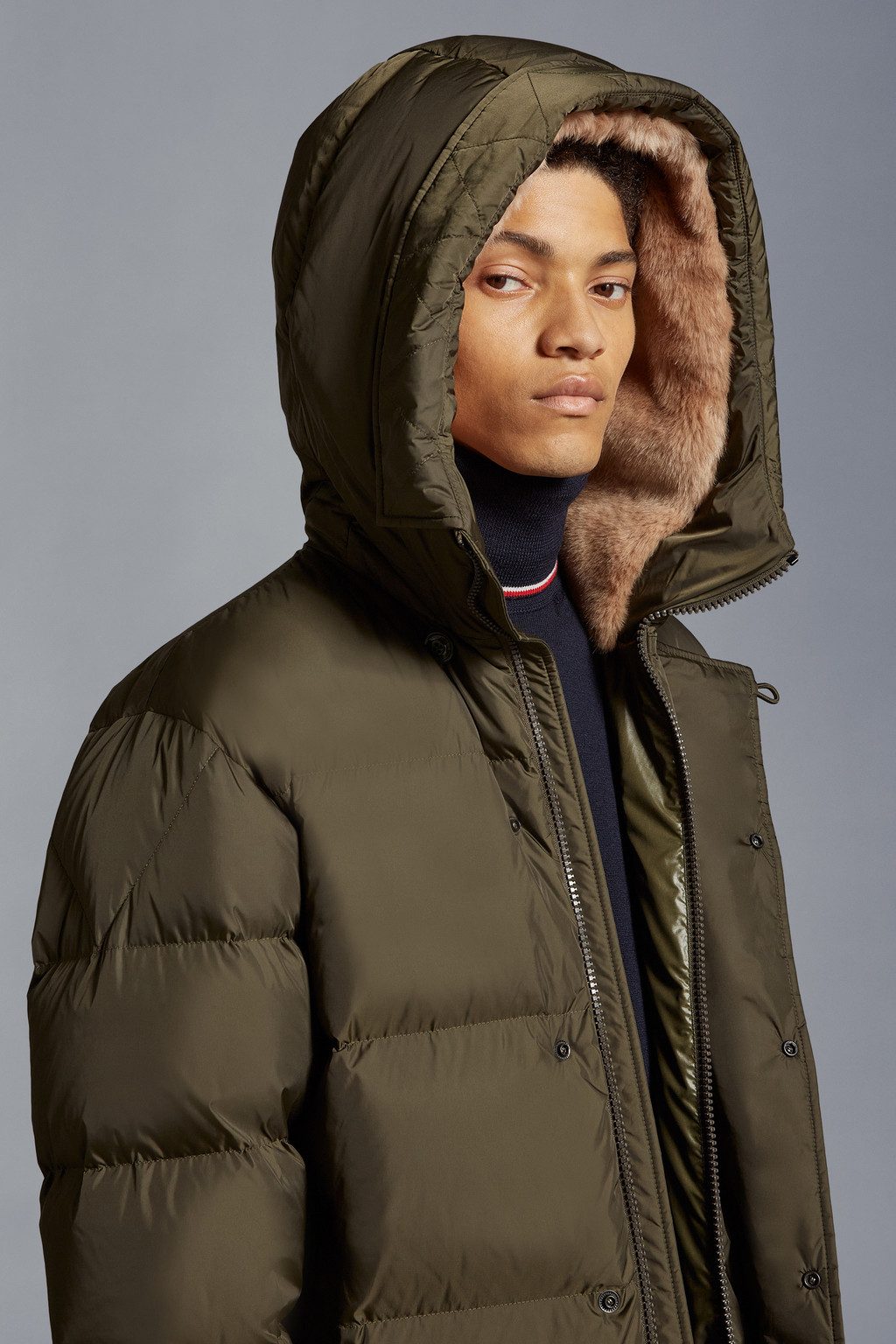 Dark Green Alagon Long Down Jacket - Long Down Jackets for Men | Moncler IT