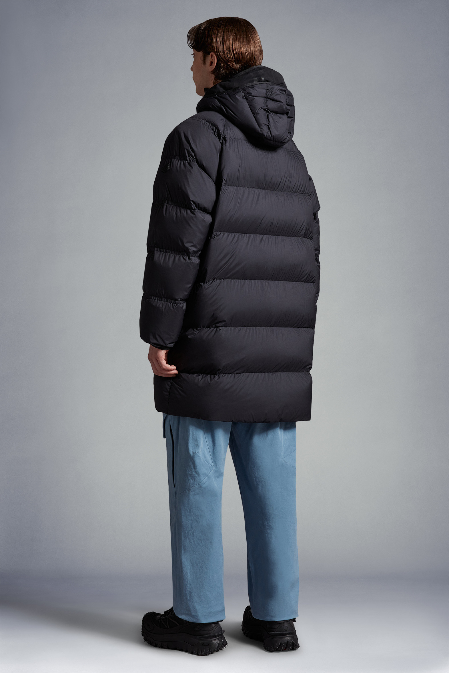 Black Exe Long Down Jacket - Long Down Jackets for Men | Moncler HR