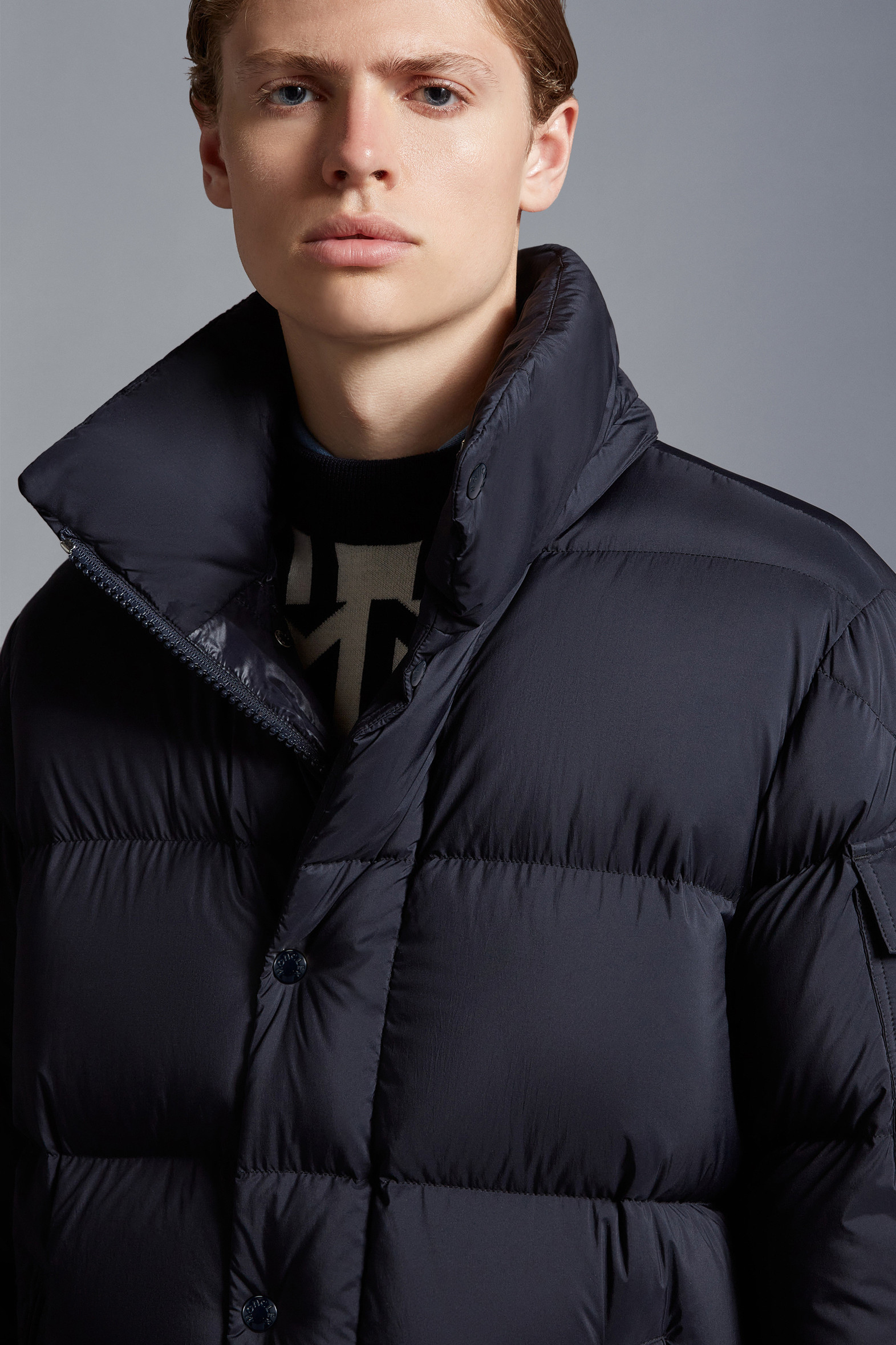 Night Blue Hanoverian Long Down Jacket - Long Down Jackets for Men ...