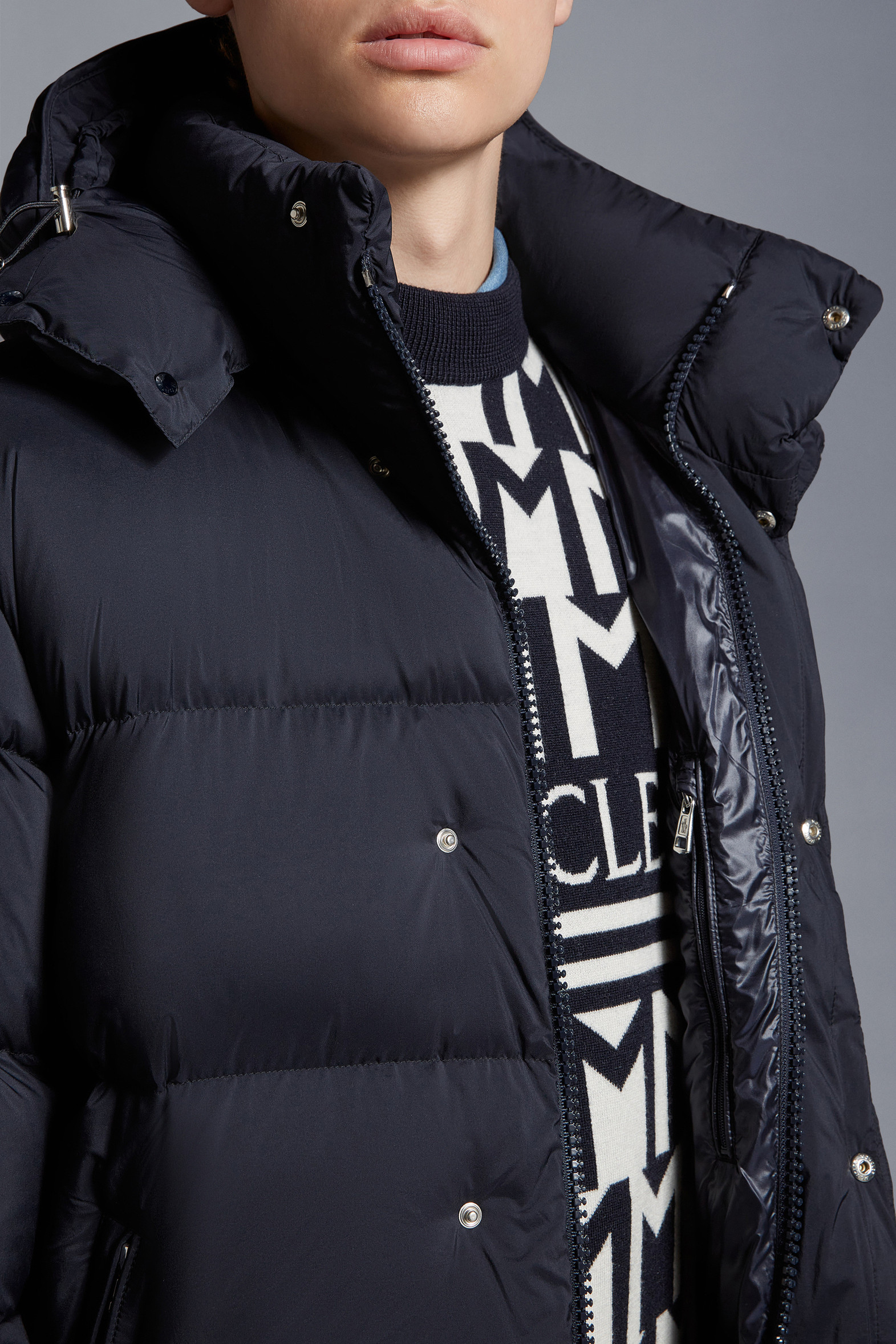 Night Blue Hanoverian Long Down Jacket - Long Down Jackets for Men ...