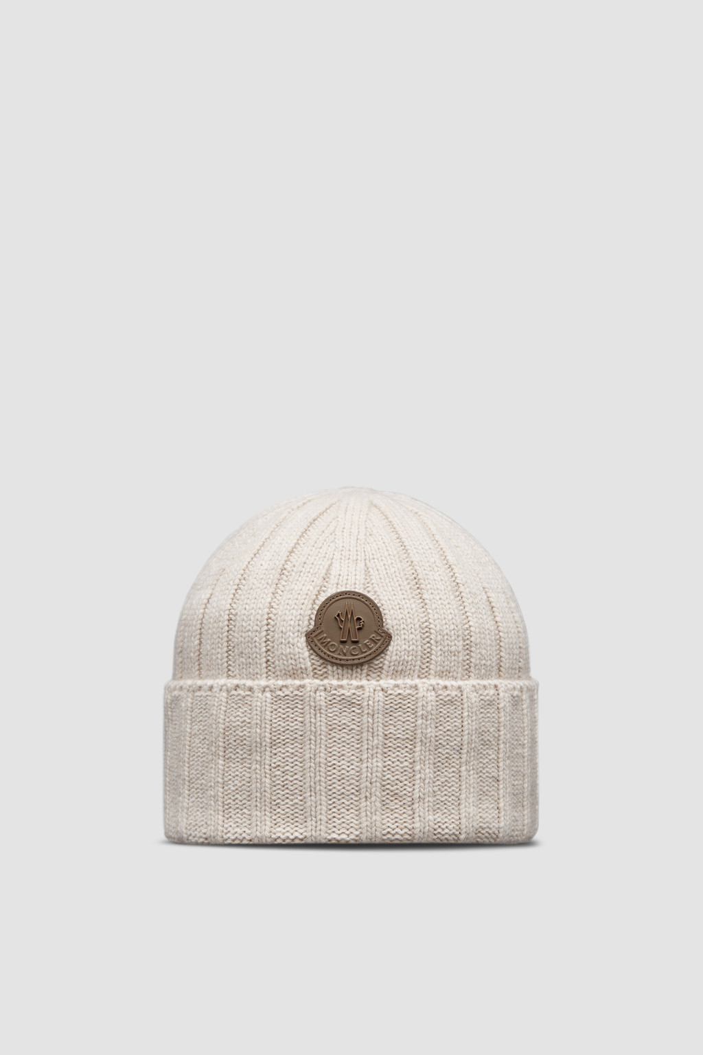 Light Gray Wool Beanie - Hats & Beanies for Men | Moncler HR