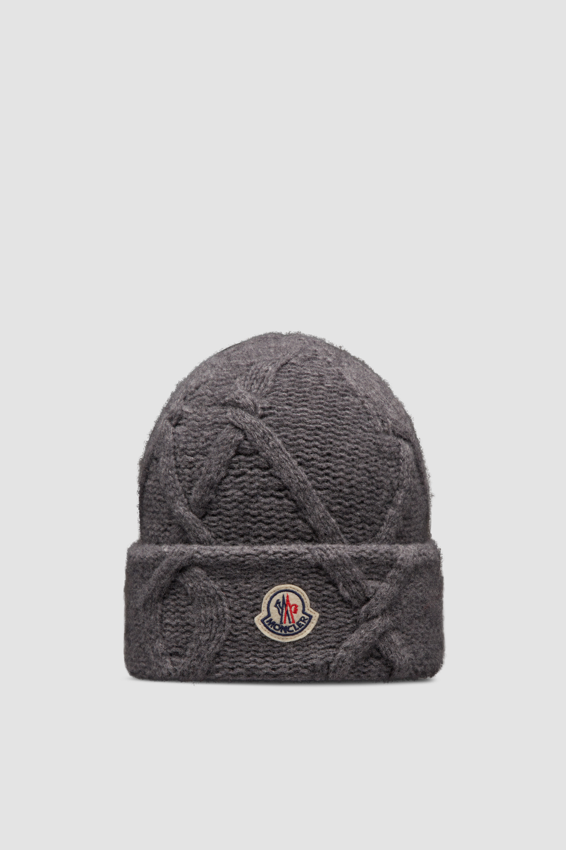 Bonnet en laine Gris Clair - Chapeaux & Bonnets Homme | Moncler FR