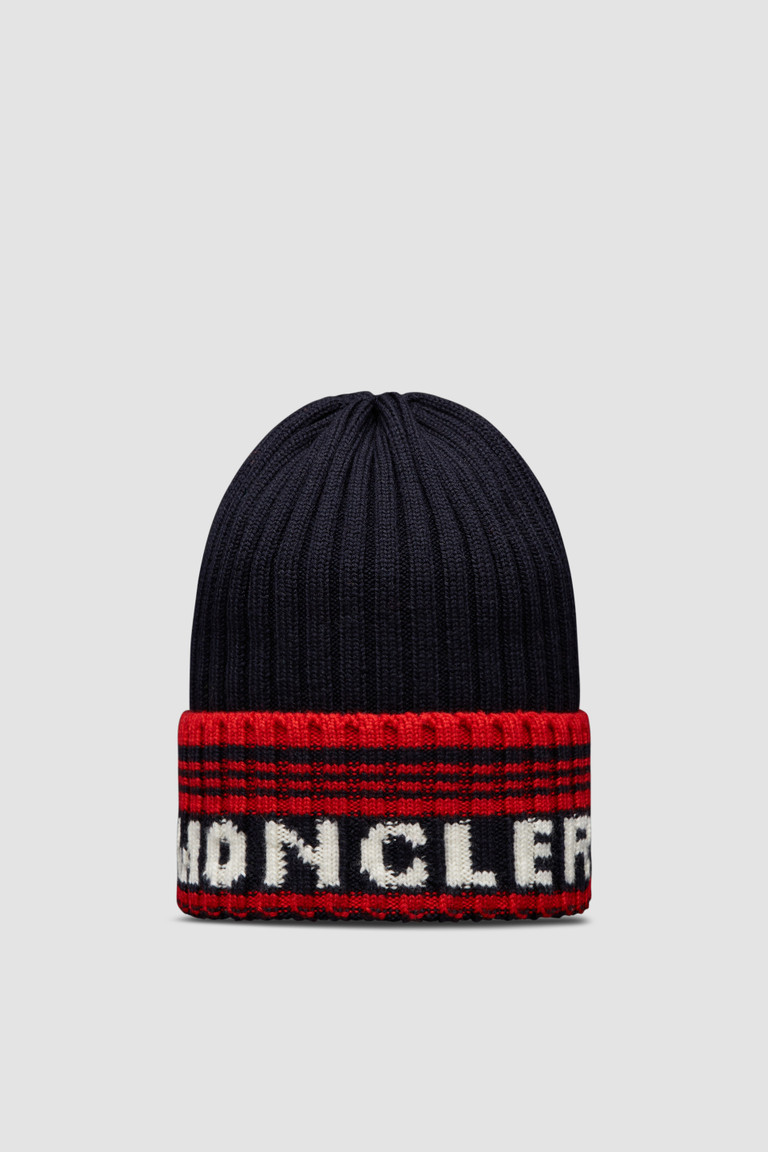 Bonnet en laine Bleu marine - Chapeaux & Bonnets Homme | Moncler FR