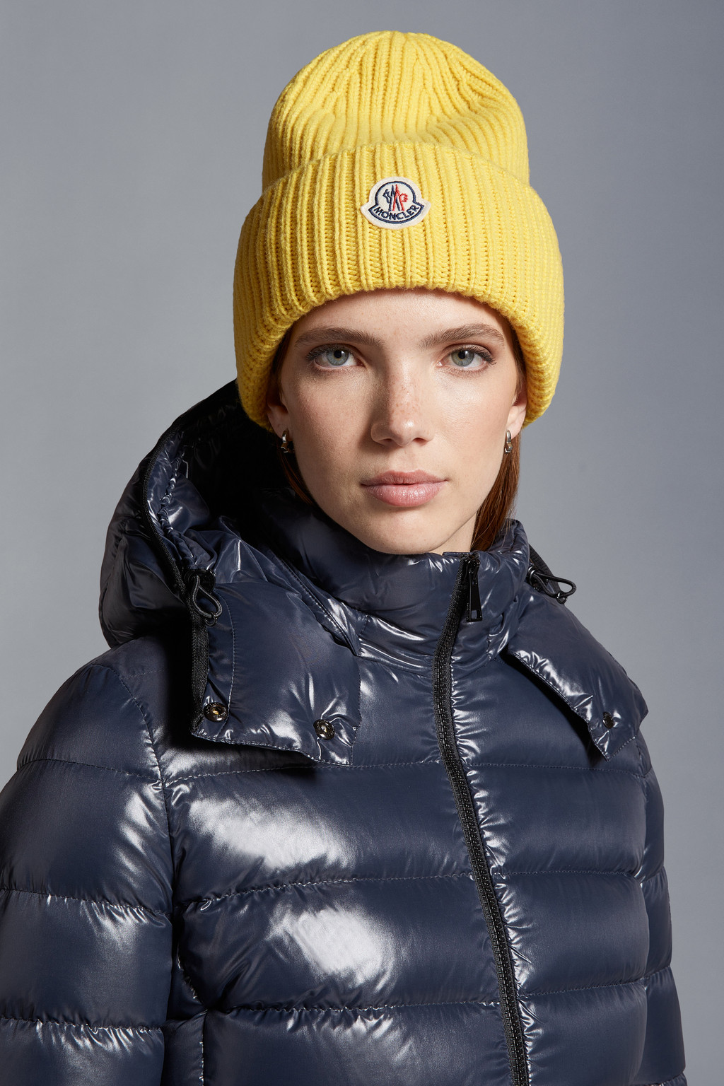 Sunny Yellow Wool & Cashmere Beanie - Hats & Beanies for Men | Moncler FR