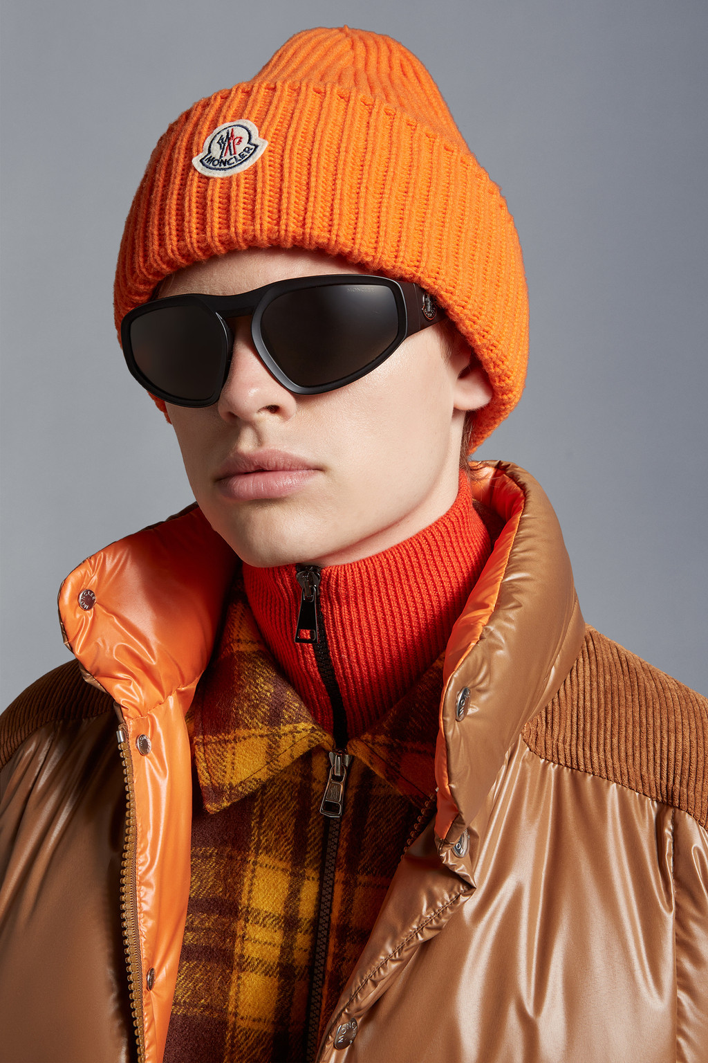 Orange Wool & Cashmere Beanie - Hats & Beanies for Men | Moncler US