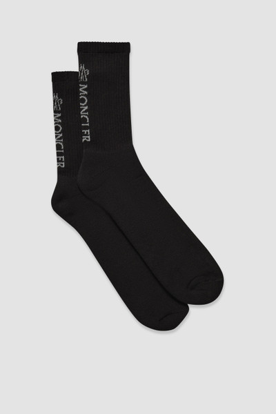 Black Cotton Logo Socks - Bags & Small Accessories for Men | Moncler HK