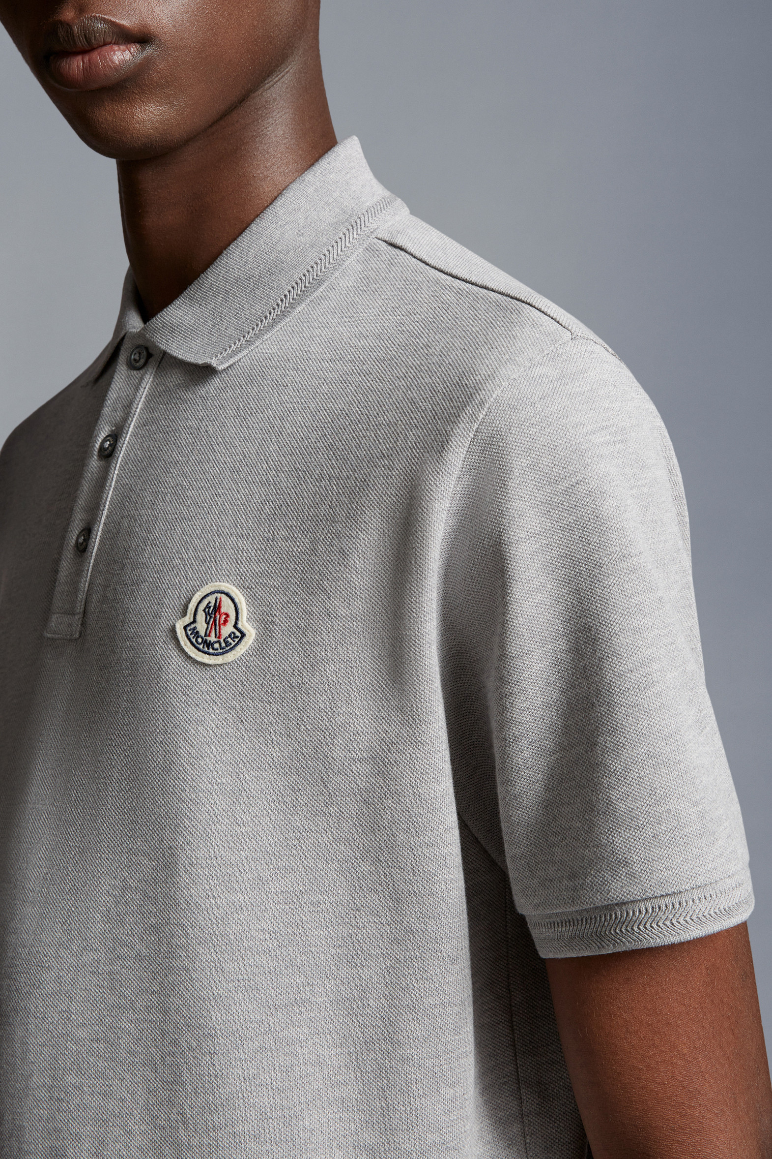 Gray Logo Polo Shirt - Polos & T-shirts for Men | Moncler HK