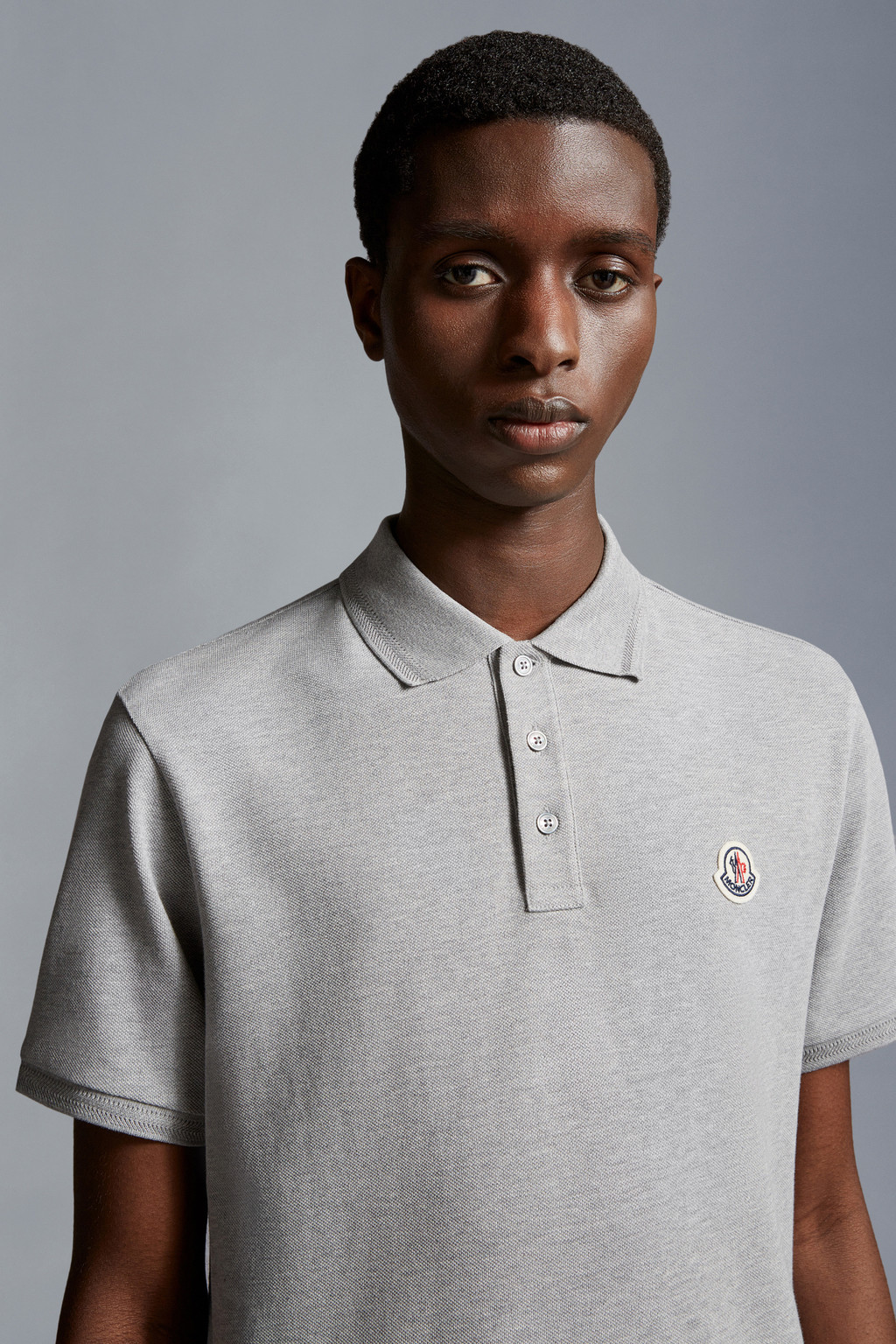 Gray Logo Polo Shirt - Polos & T-shirts for Men | Moncler CY