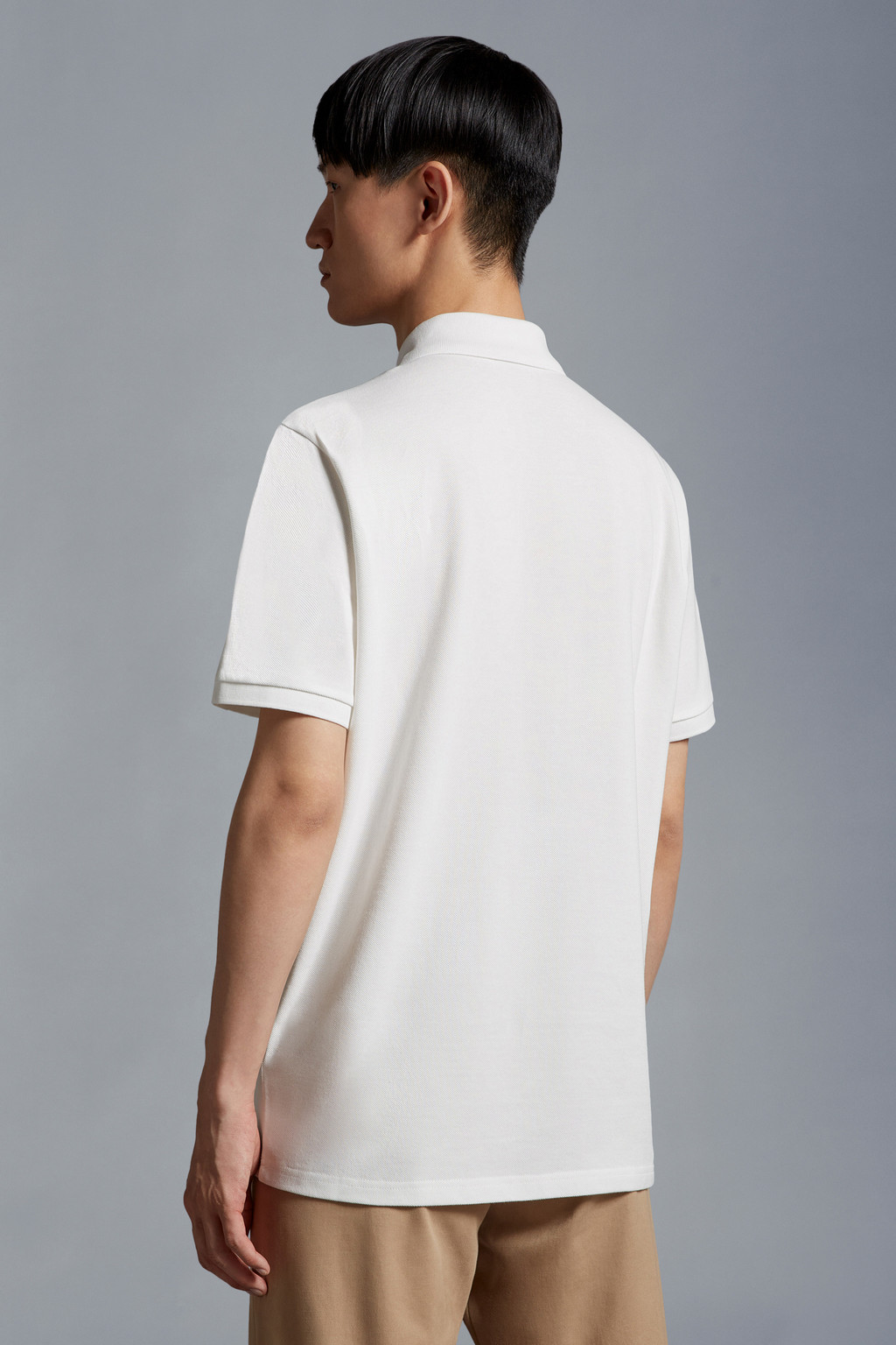 Polo con logotipo Blanco Roto - Polos y camisetas de Hombre | Moncler ES