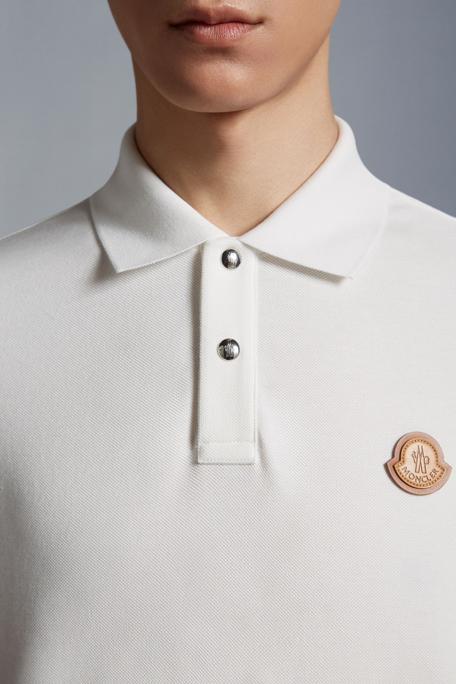 Polo con logotipo Blanco Roto - Polos y camisetas de Hombre | Moncler US