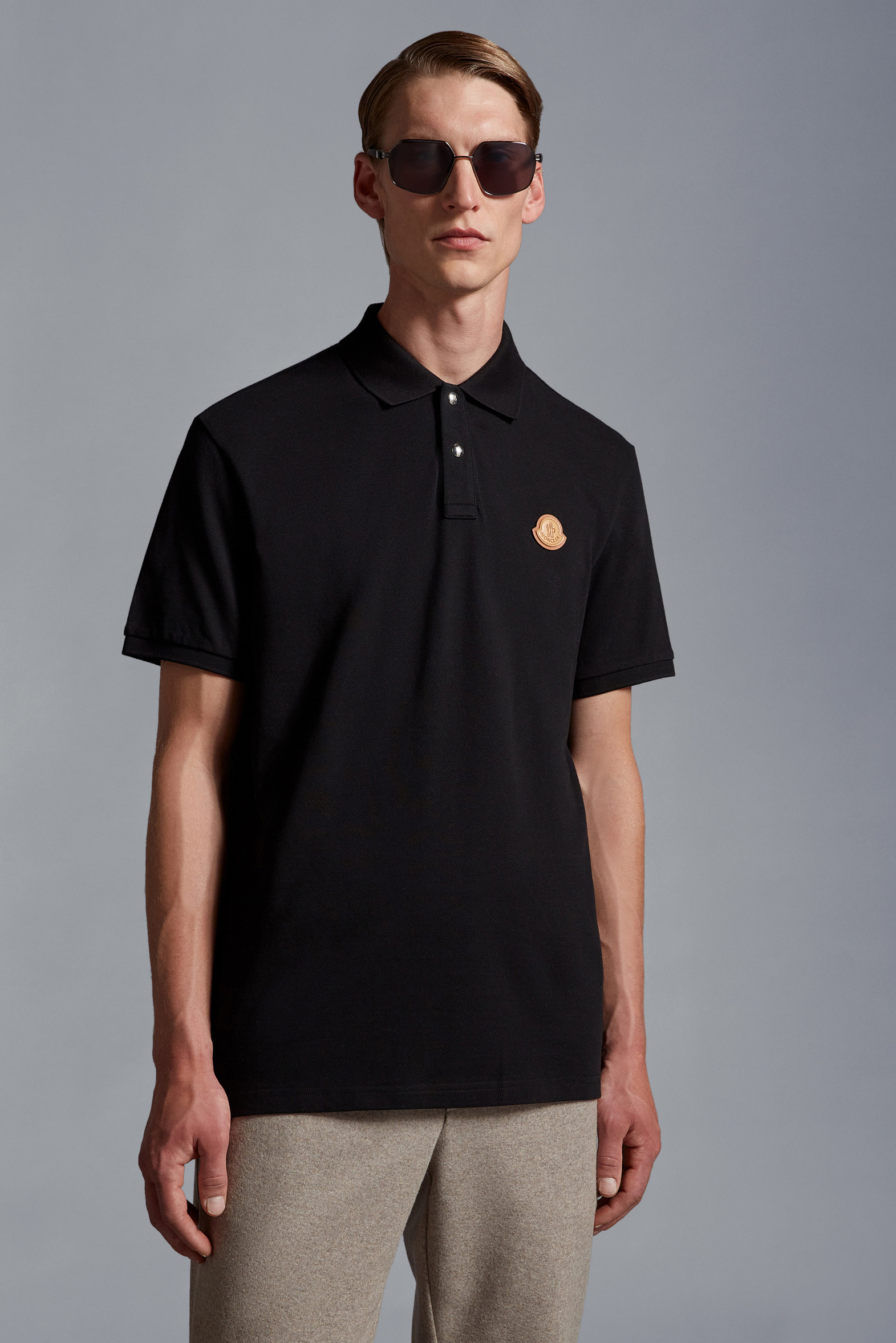 Black Logo Polo Shirt - Polos & T-shirts for Men | Moncler SI