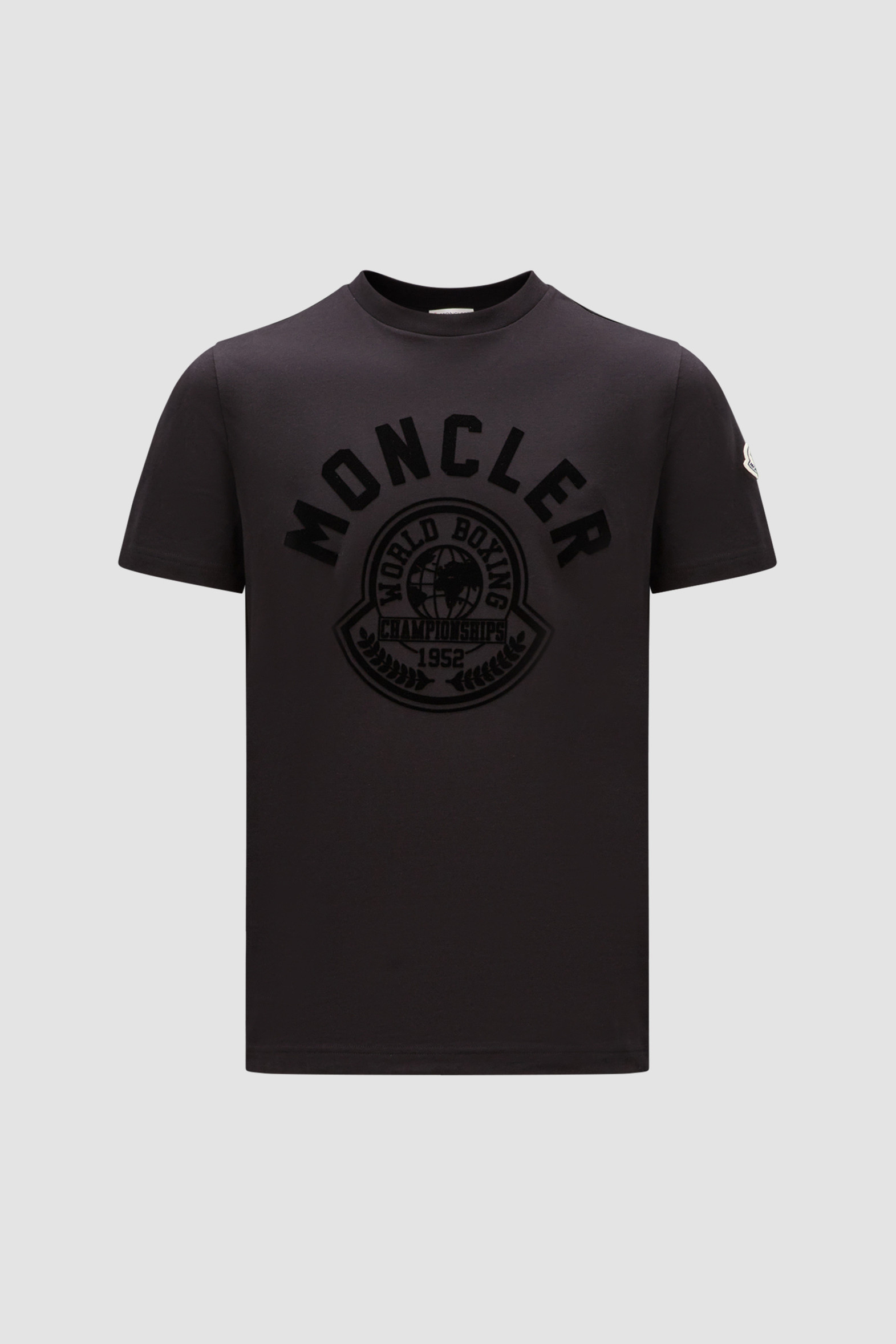 Black Printed Motif T-Shirt - Polos & T-shirts for Men | Moncler PT