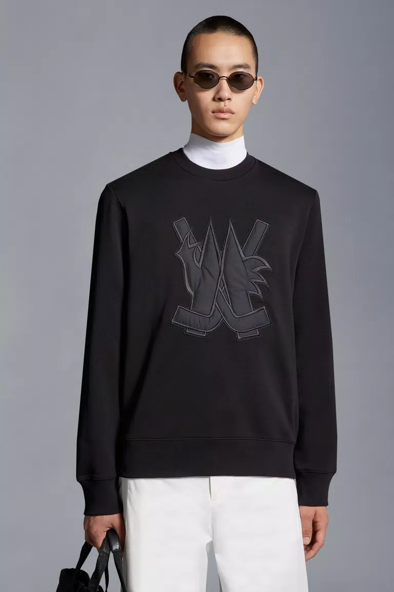 Sudadera Con Logotipo Blanco Sudaderas De Hombre Moncler Es