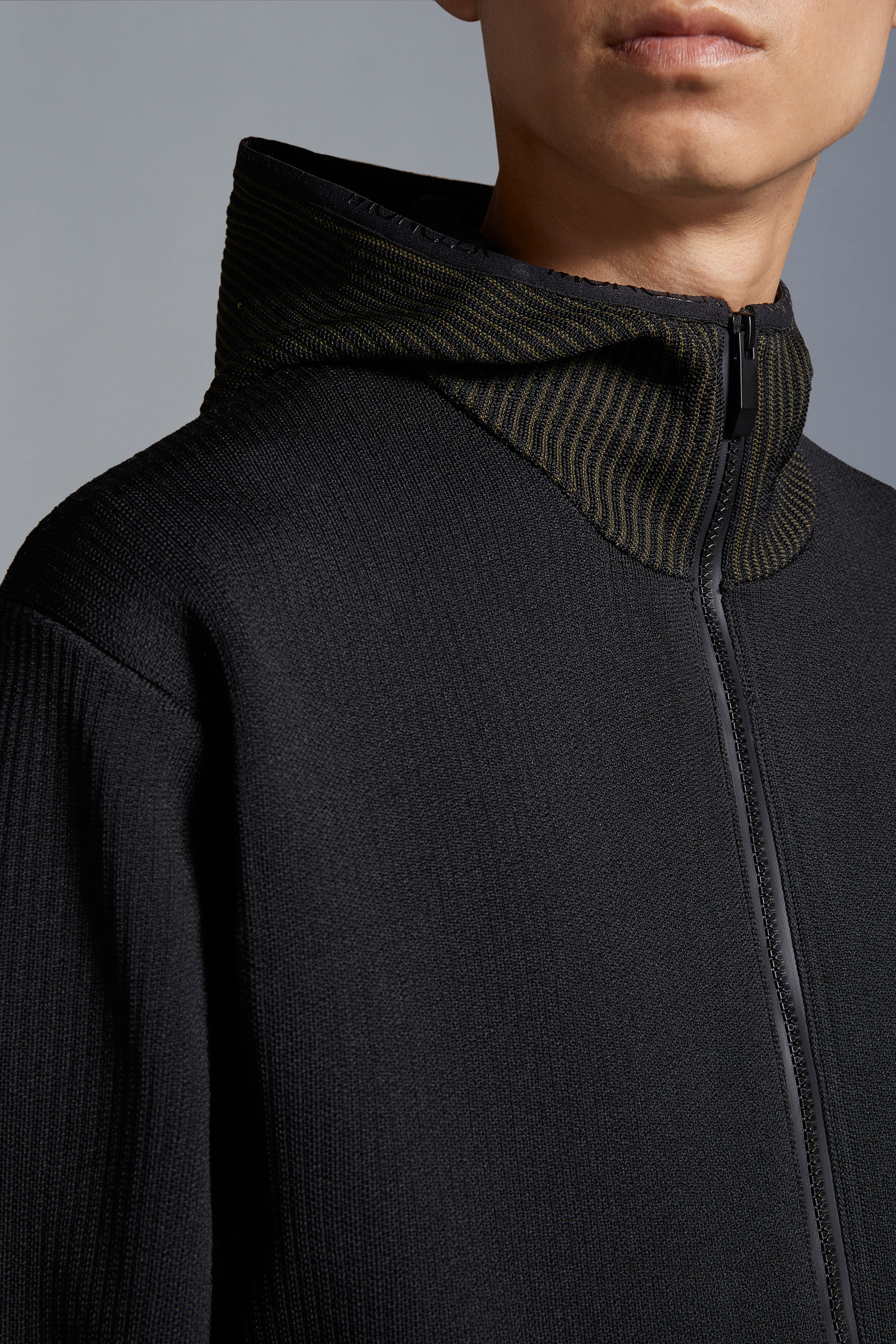 Black Zip-Up Hoodie - Sweaters & Cardigans for Men | Moncler HK