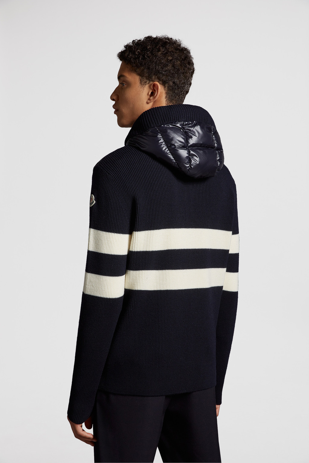 Night Blue Padded Wool Cardigan - Sweaters & Cardigans for Men | Moncler DE