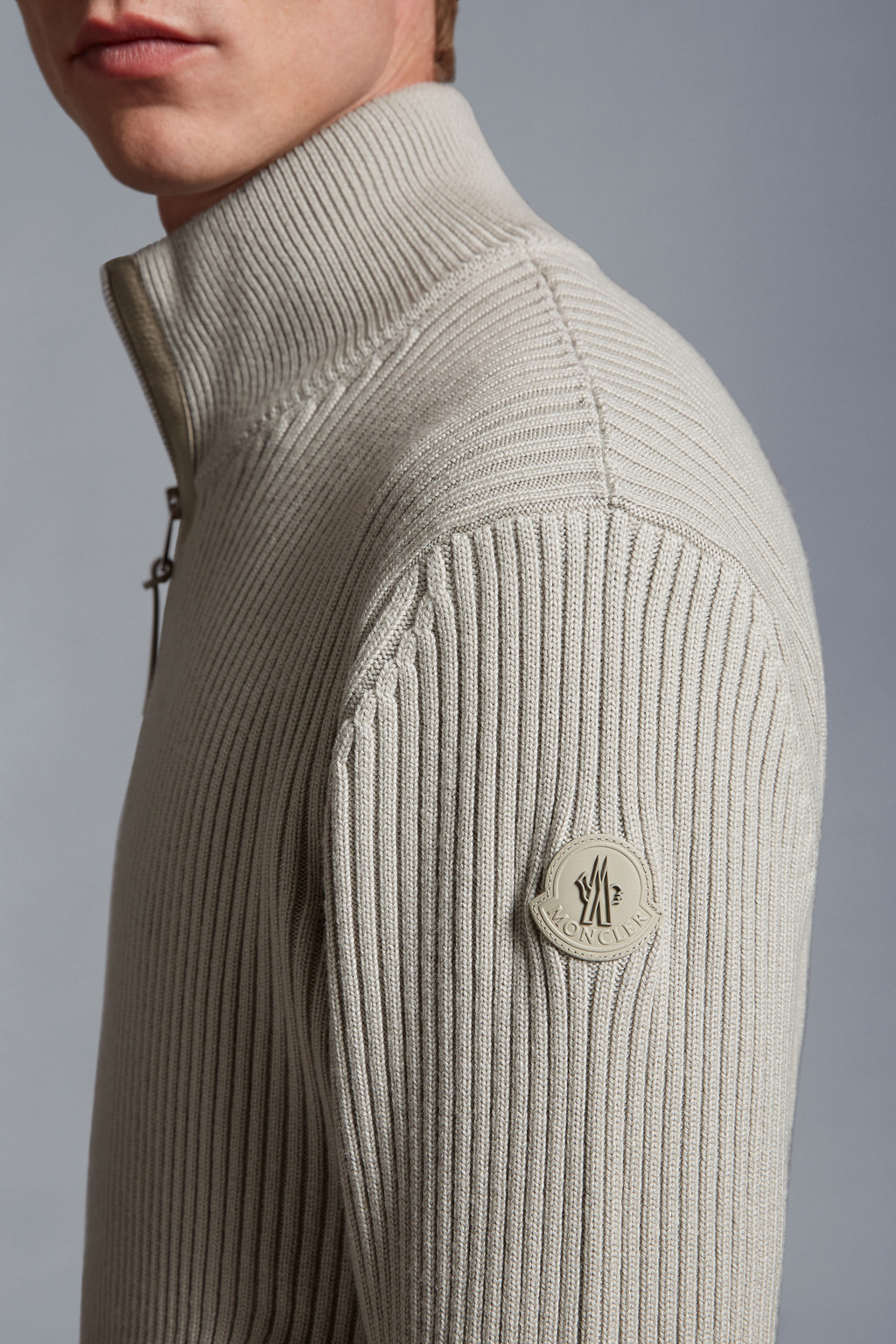 Beige Wool Cardigan - Sweaters & Cardigans for Men | Moncler SK