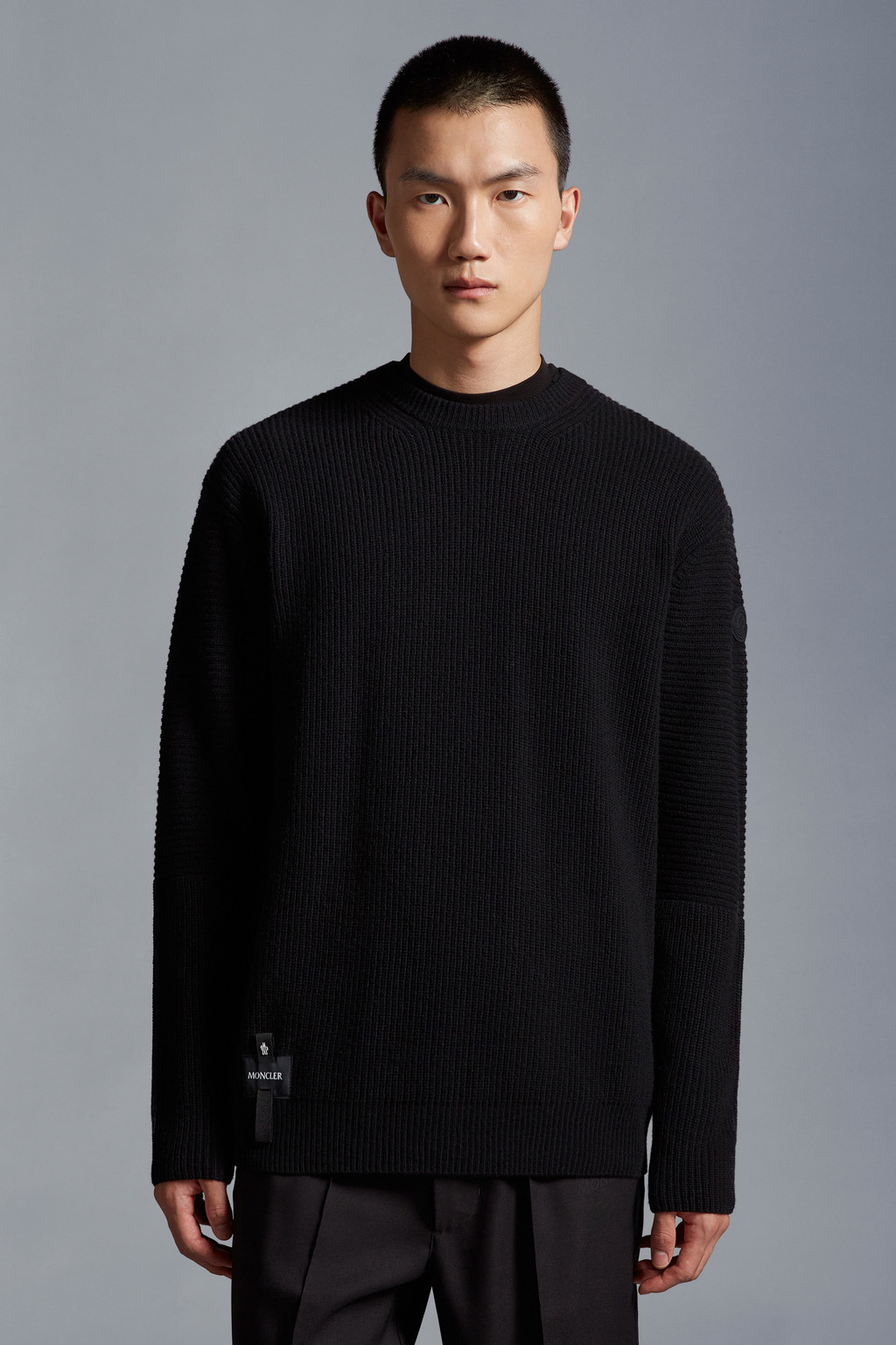 Black Wool Jumper - Sweaters & Cardigans for Men | Moncler SG