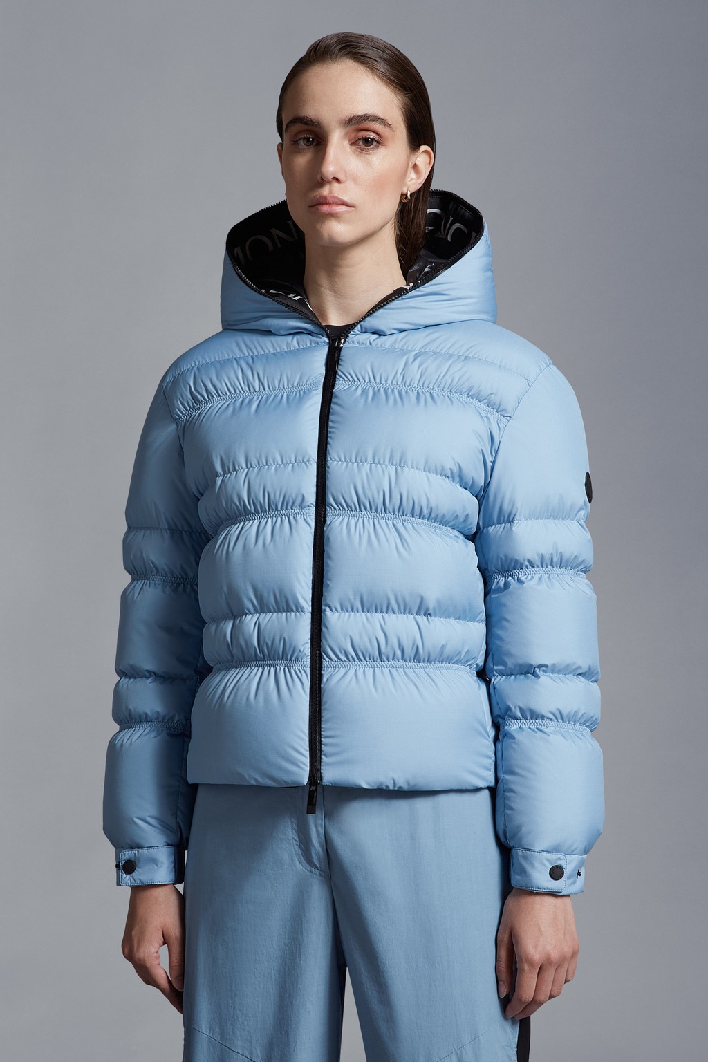 Powder Blue Yser Short Down Jacket - Short Down Jackets for Women ...
