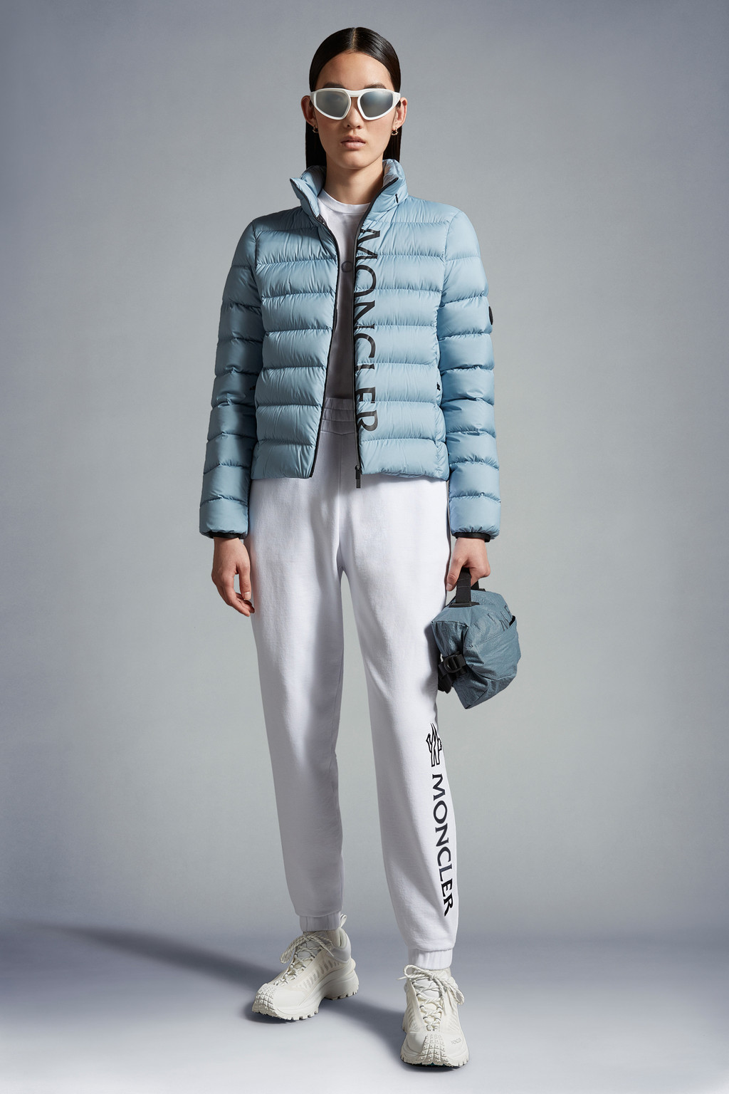 Light Blue Gles Short Down Jacket - Short Down Jackets for Women ...