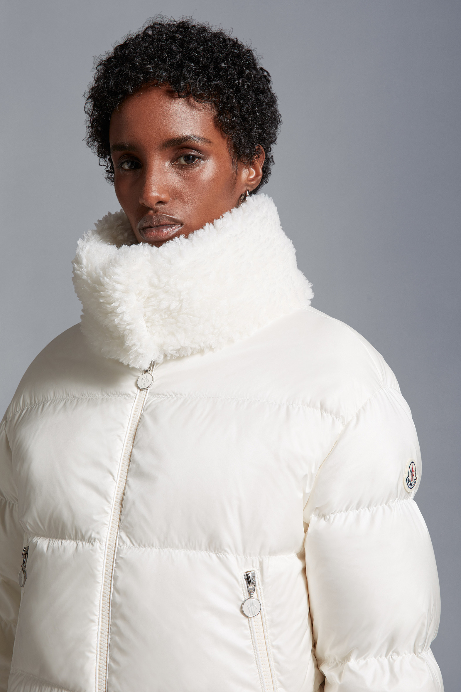 White Murray Reversible Down Jacket - Short Down Jackets for Women ...