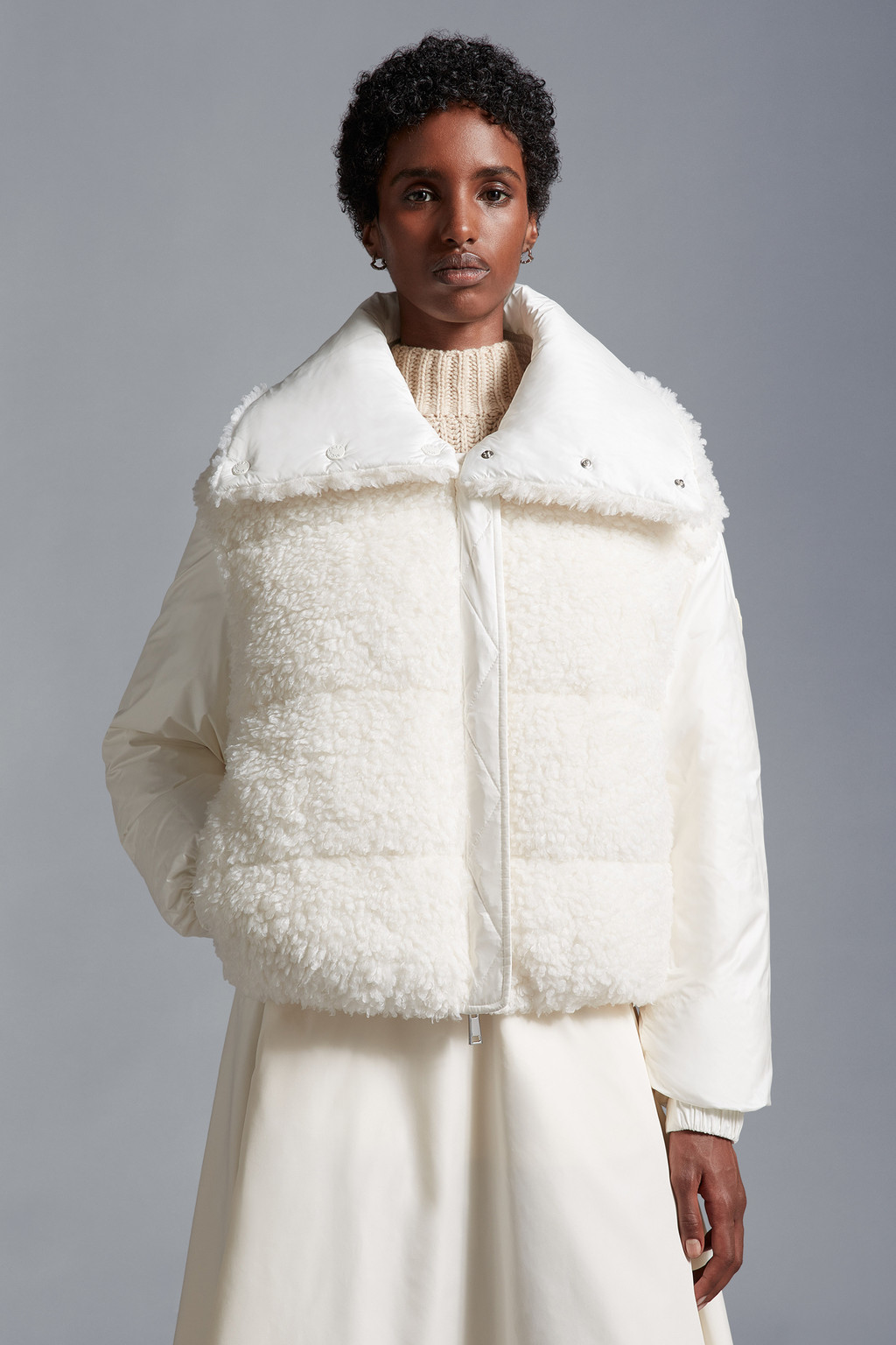 White Murray Reversible Down Jacket - Short Down Jackets for Women ...