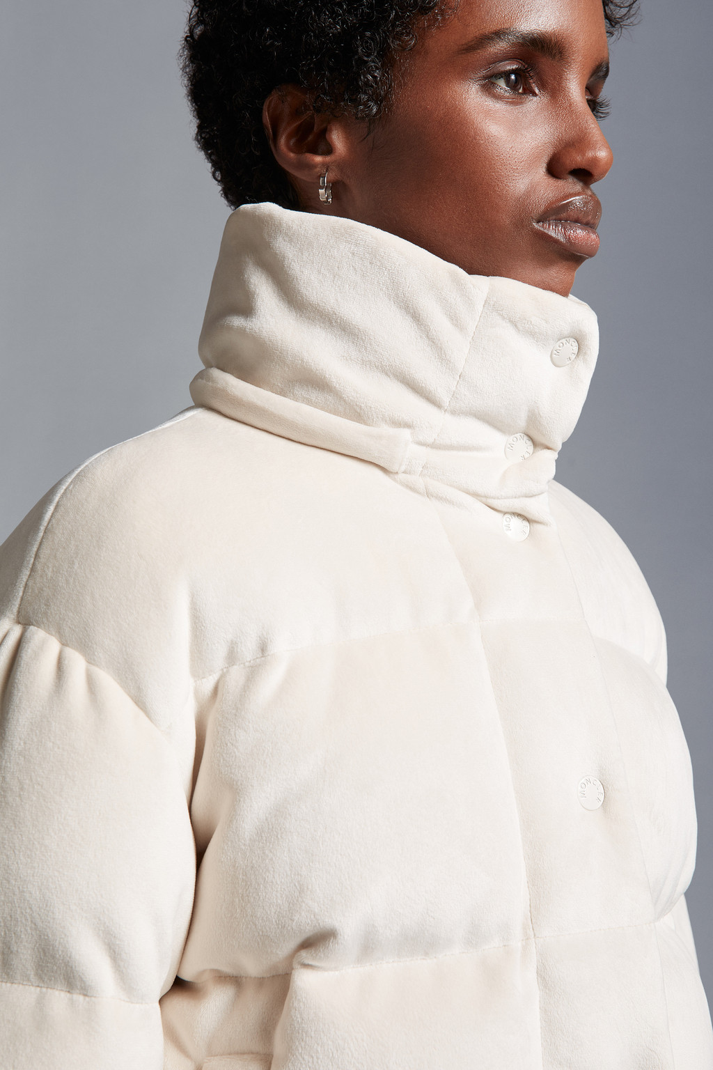 Beige Daos Chenille Down Jacket - Short Down Jackets for Women | Moncler IE