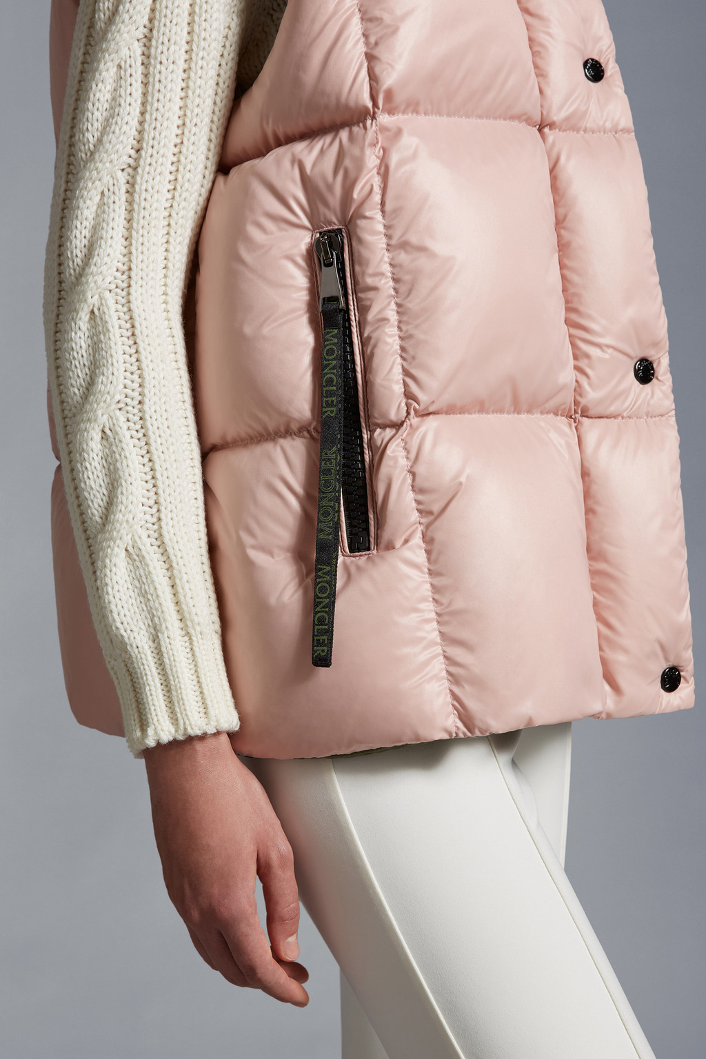 Chaleco acolchado Luzule Rosado claro - Chalecos de Mujer | Moncler ES