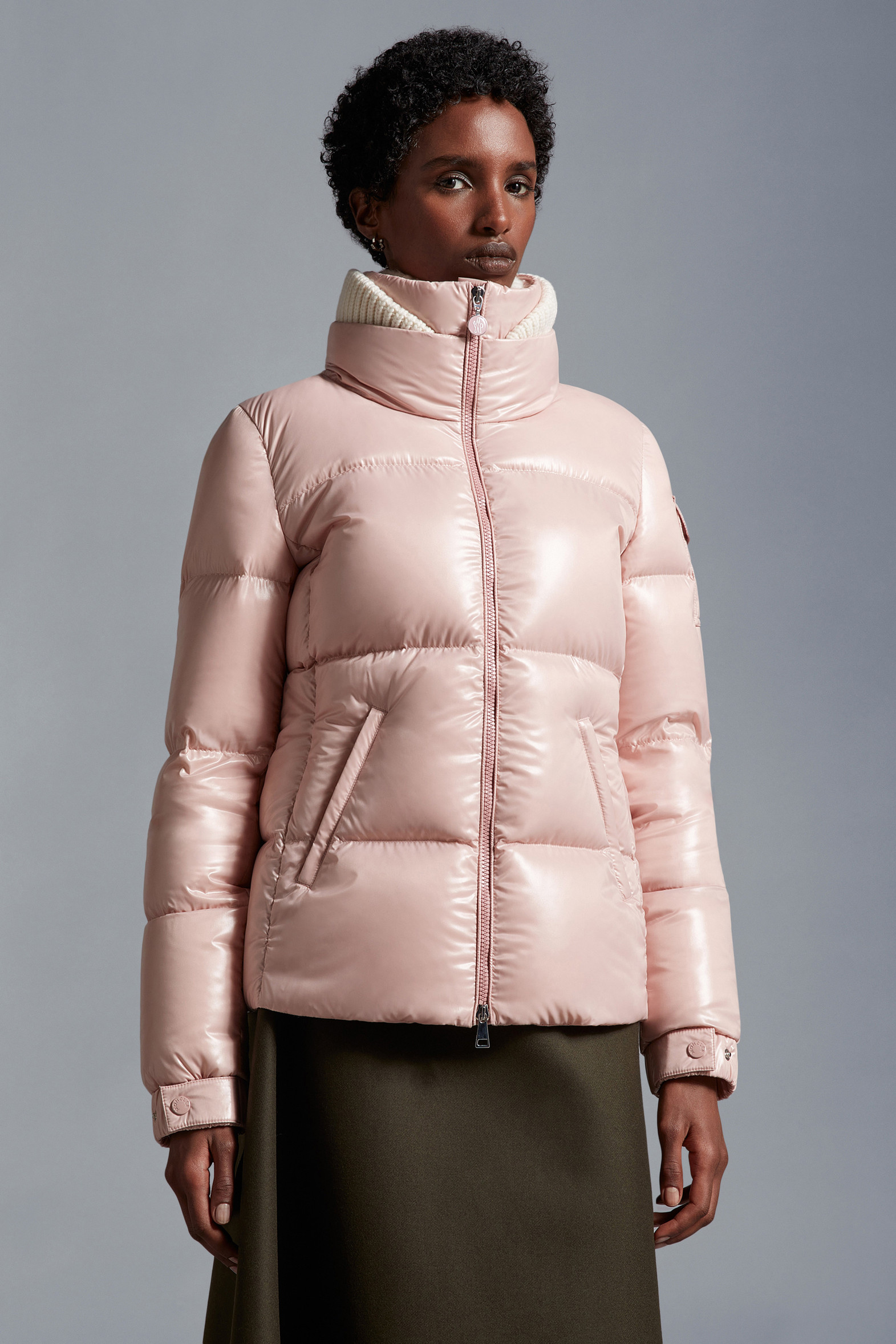 Light Pink Vistule Short Down Jacket - Short Down Jackets for Women ...