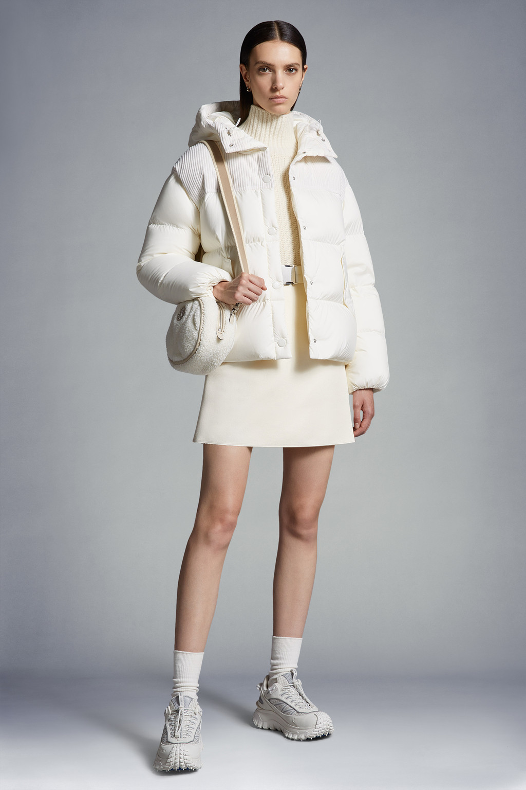 White Locustelle Short Down Jacket - Short Down Jackets for Women ...