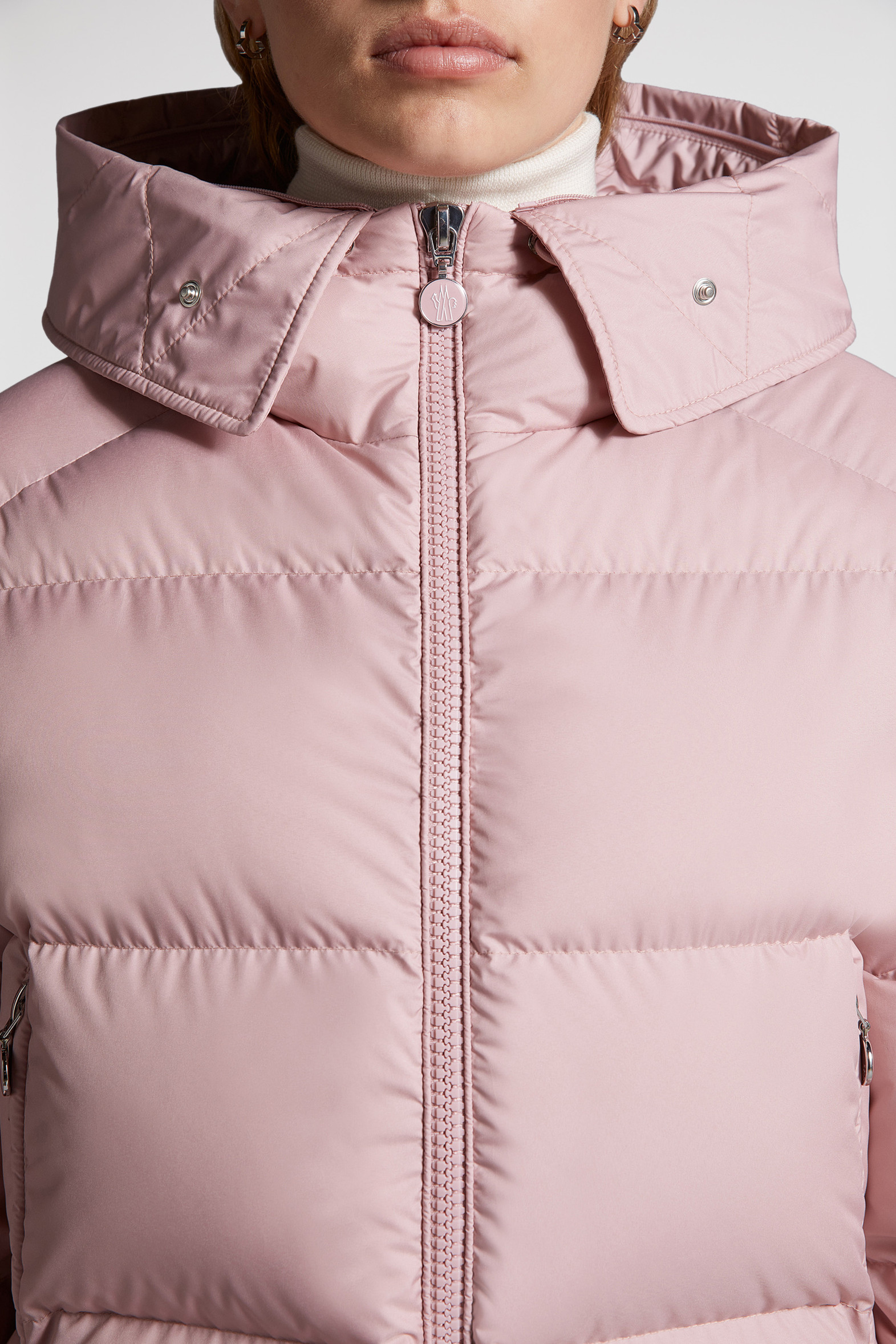 Piumino corto Mino Rosa Chiaro - Piumini Corti Donna | Moncler IT