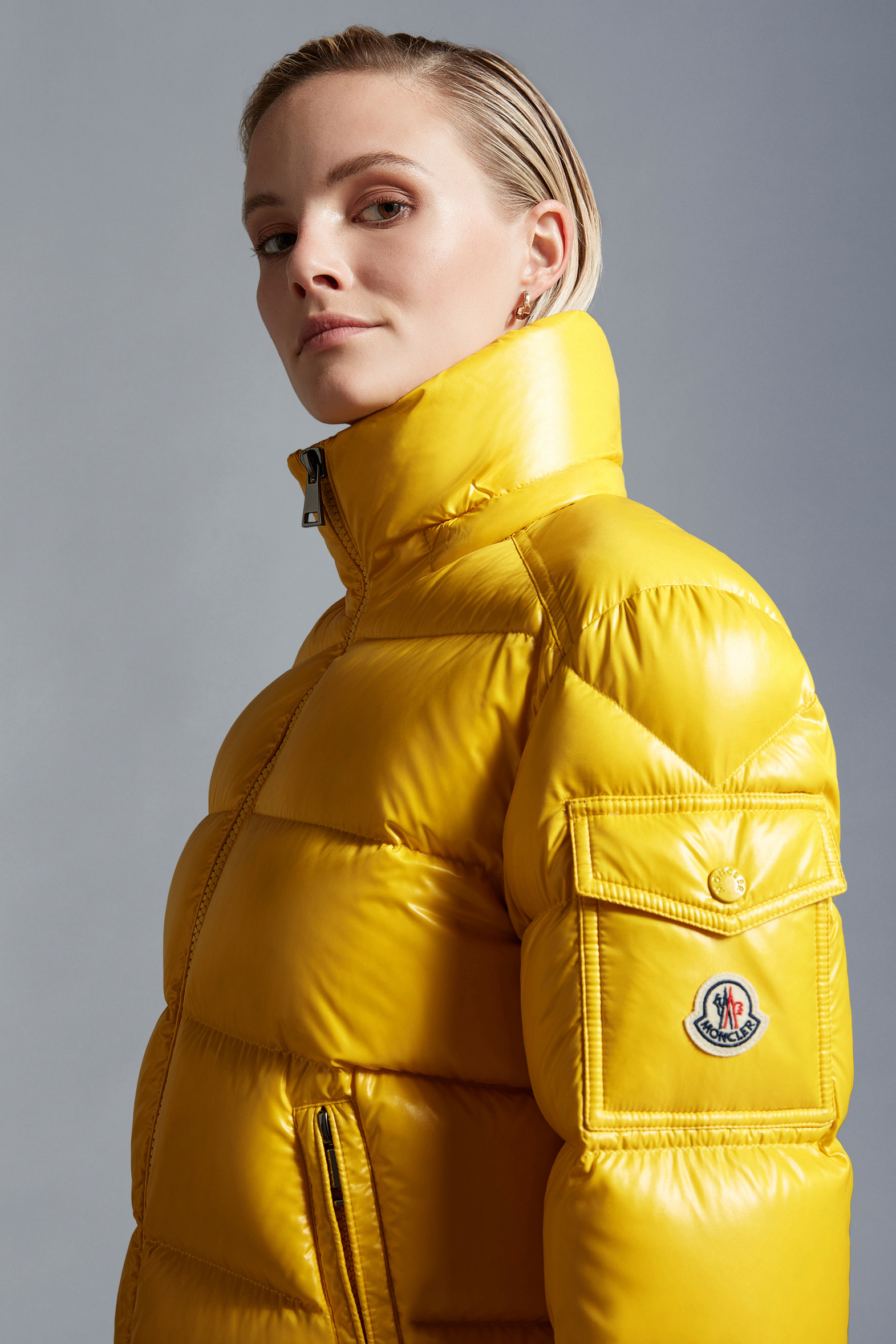 Bright Yellow Maire Short Down Jacket - Short Down Jackets for Women ...