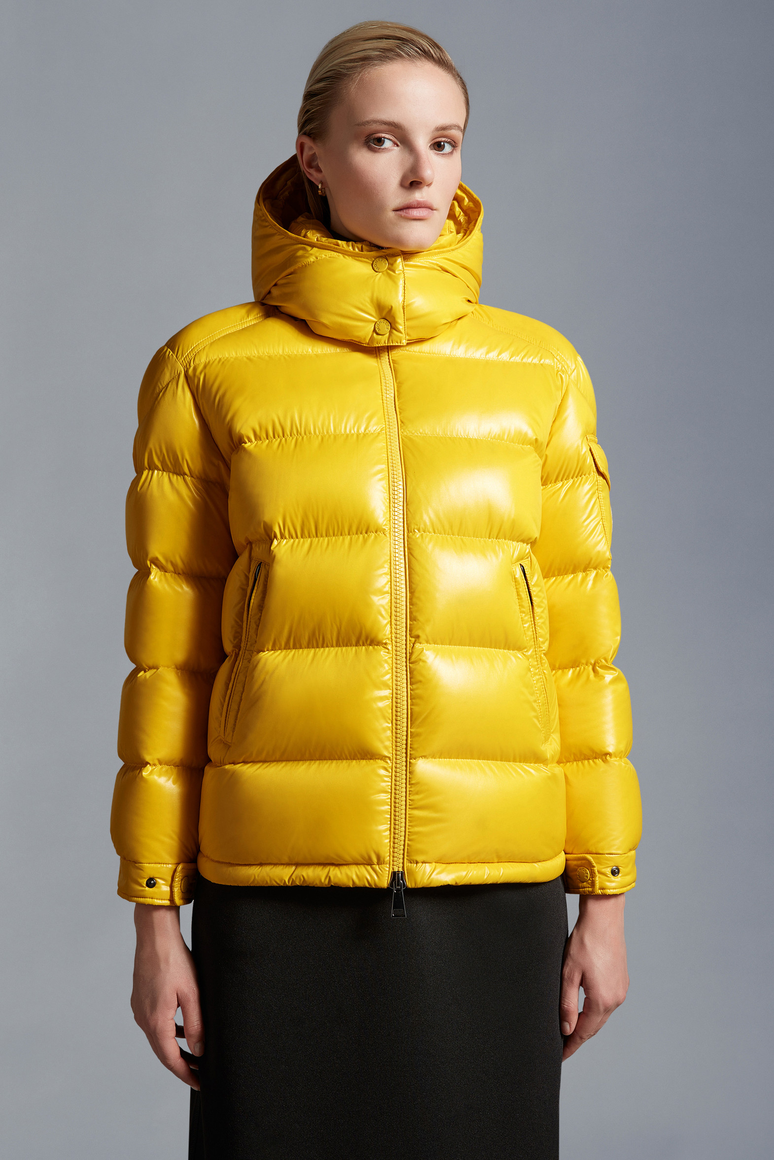 Bright Yellow Maire Short Down Jacket - Short Down Jackets for Women ...