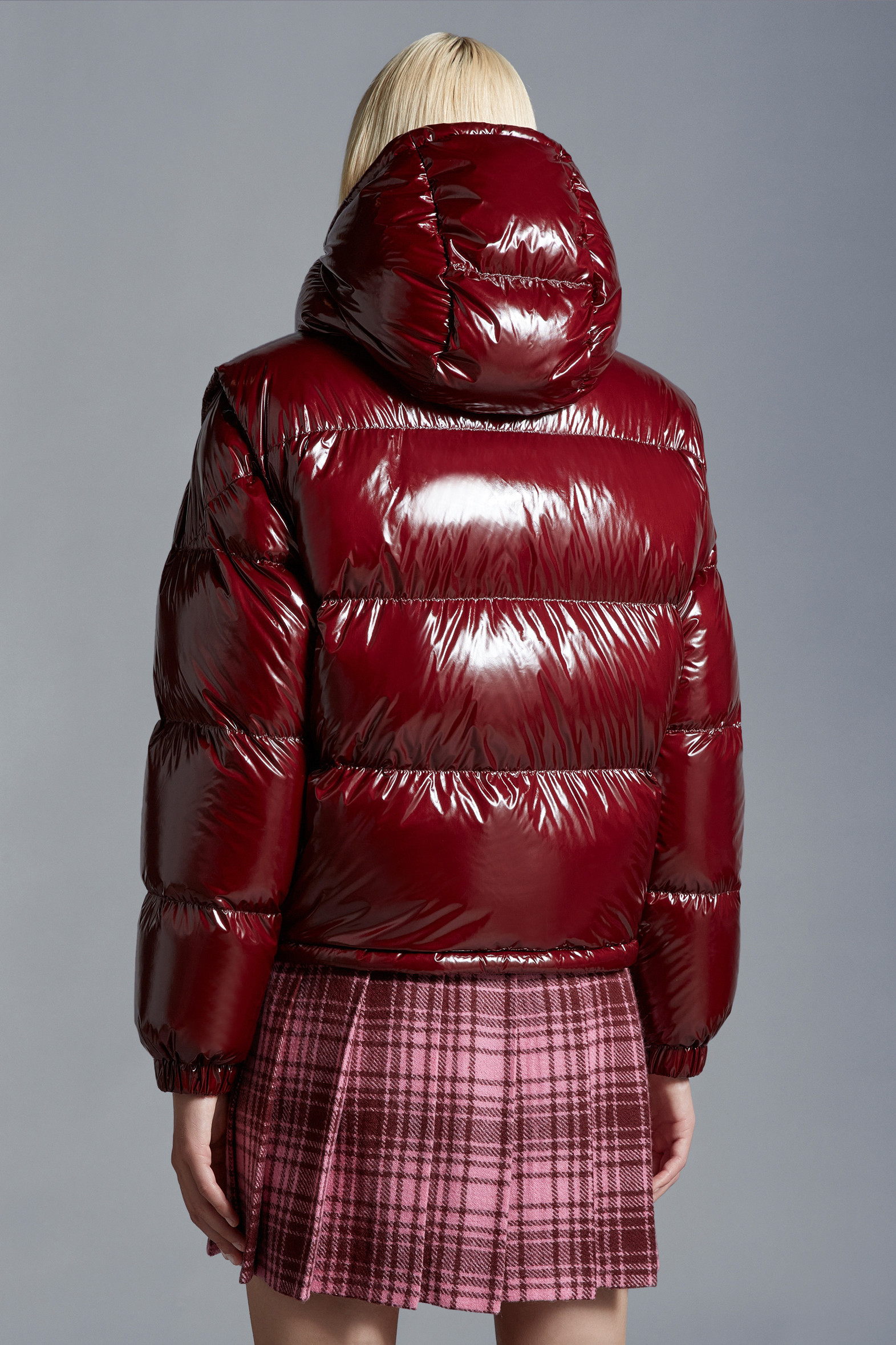 Burgundy Moncler Karakorum Short Down Jacket - Short Down Jackets for ...