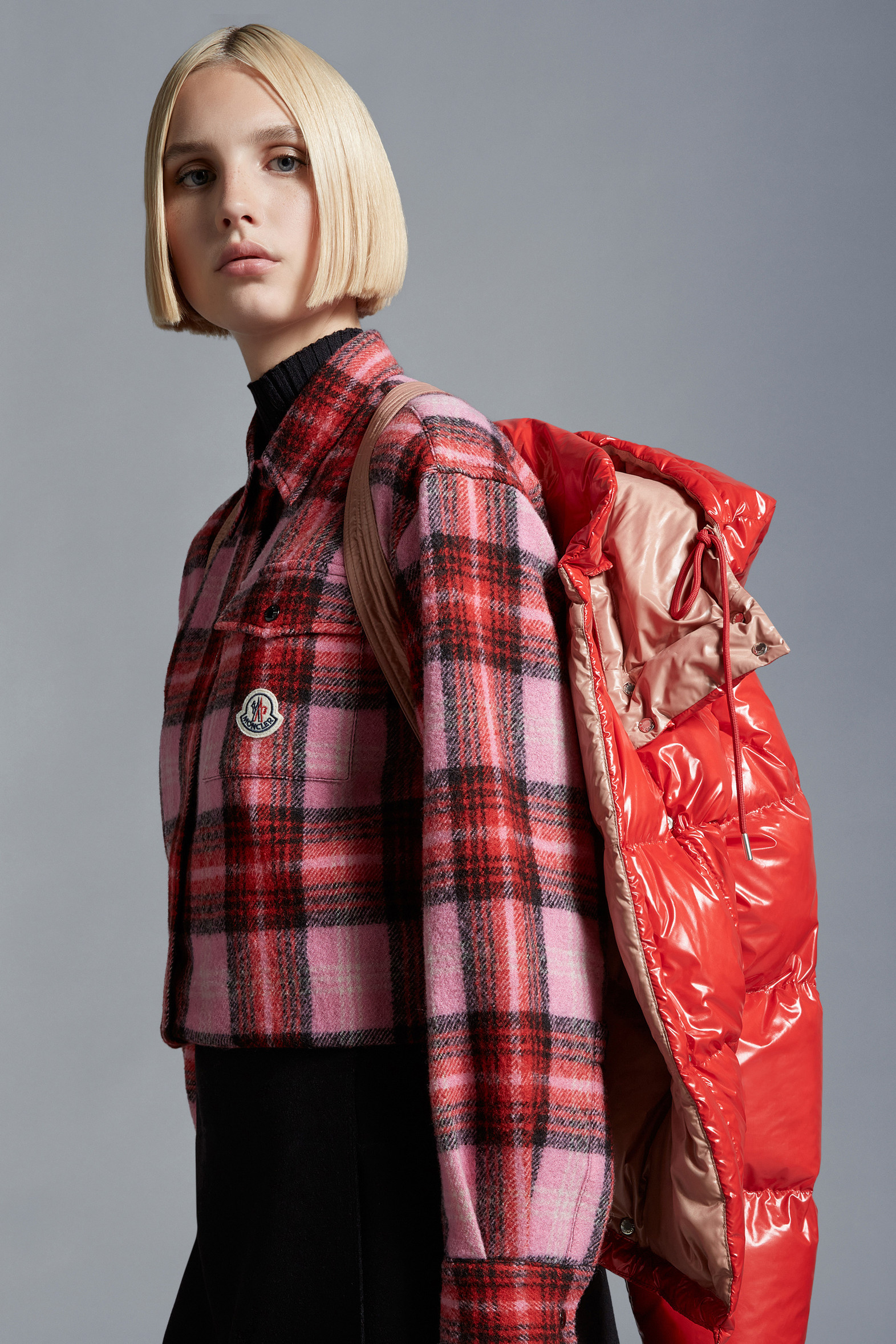 Red Moncler Karakorum Short Down Jacket Women - Short Down Jackets for ...