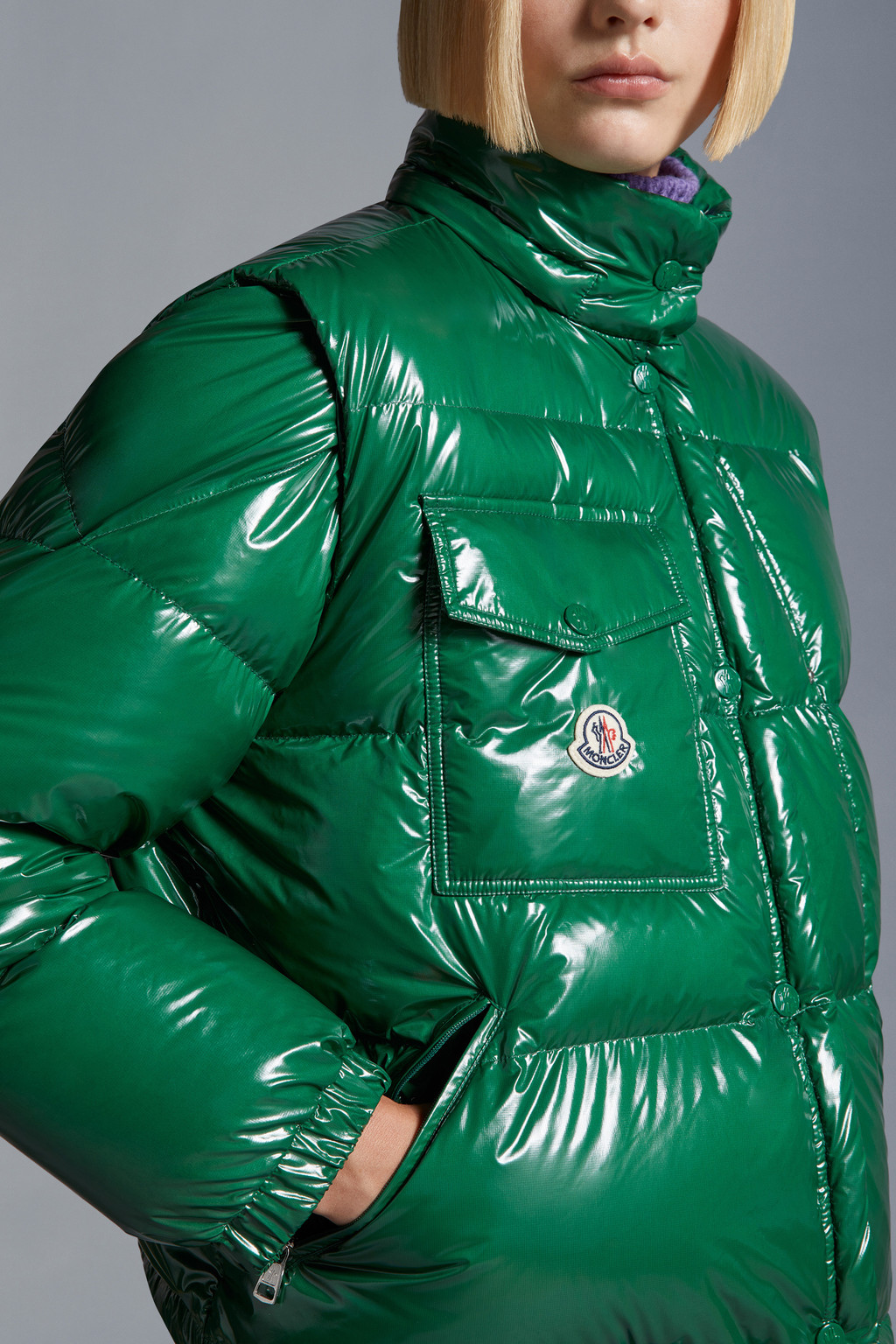 Green Moncler Karakorum Short Down Jacket - Short Down Jackets for ...