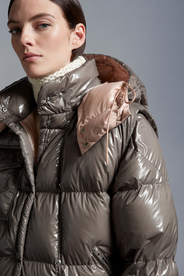 Gray Moncler Karakorum Short Down Jacket Women - Short Down Jackets for ...