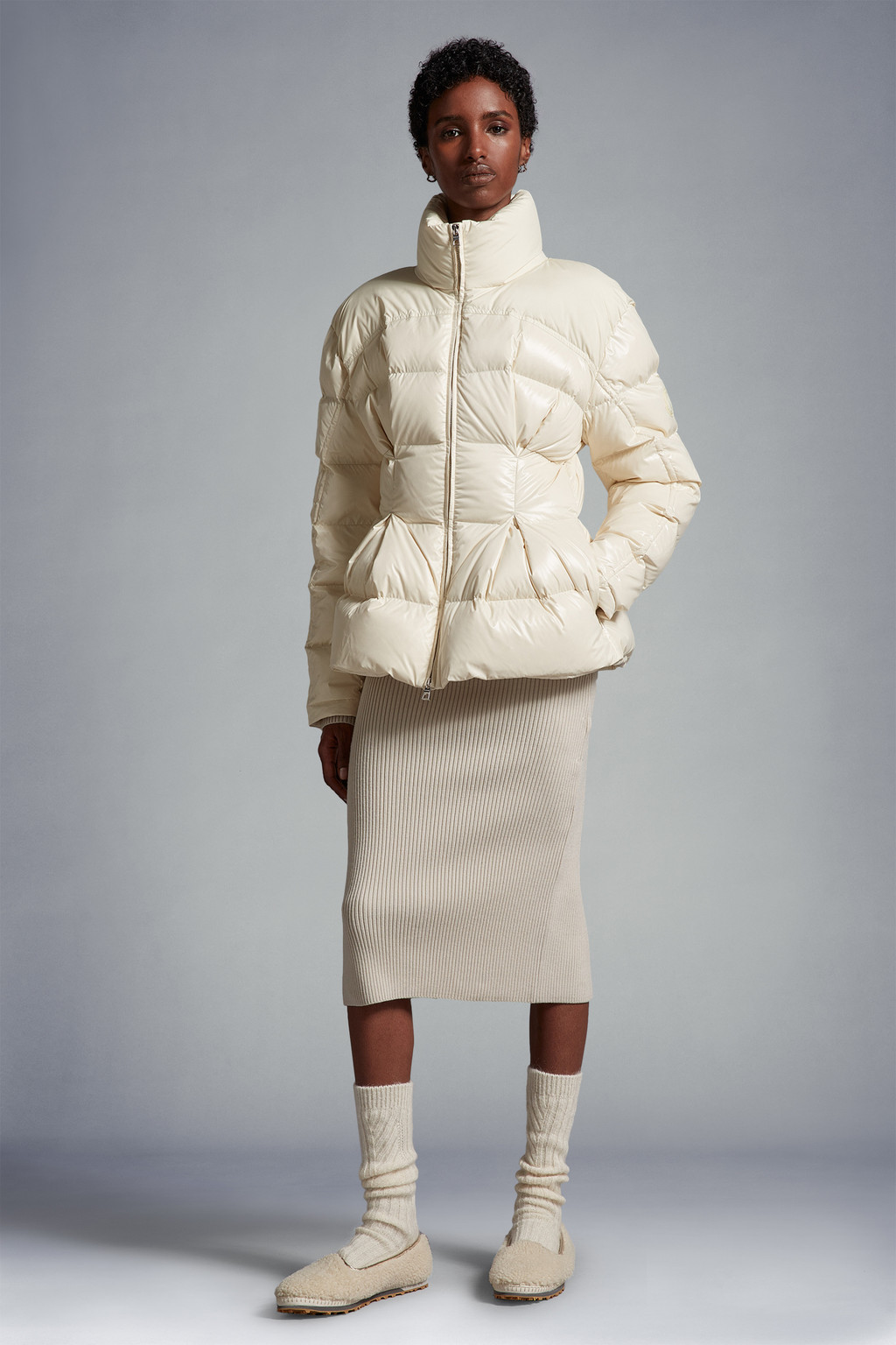 Off White Aneth Short Down Jacket - Short Down Jackets for Women ...