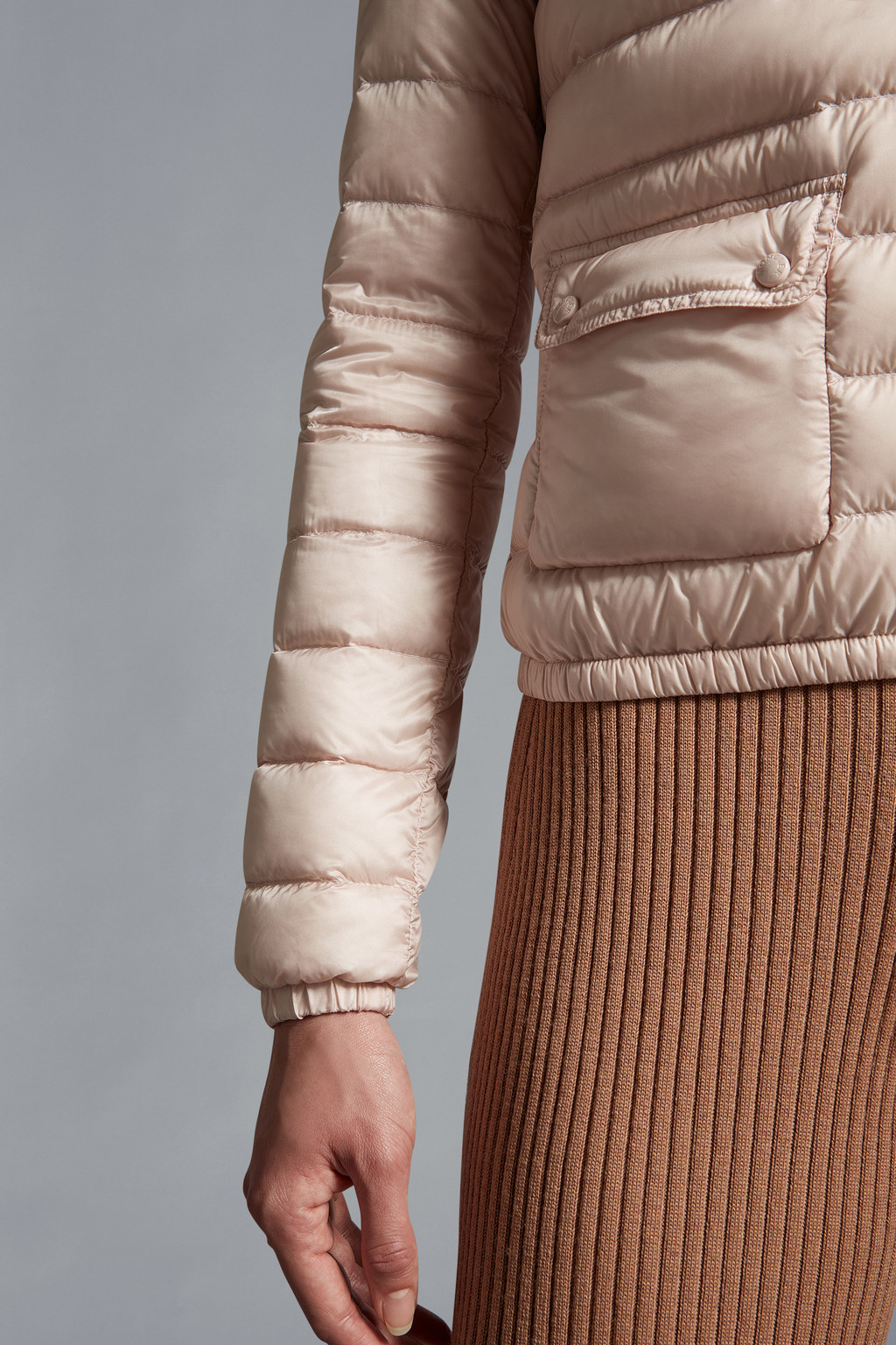 Light Pink Lans Short Down Jacket - Short Down Jackets for Women ...