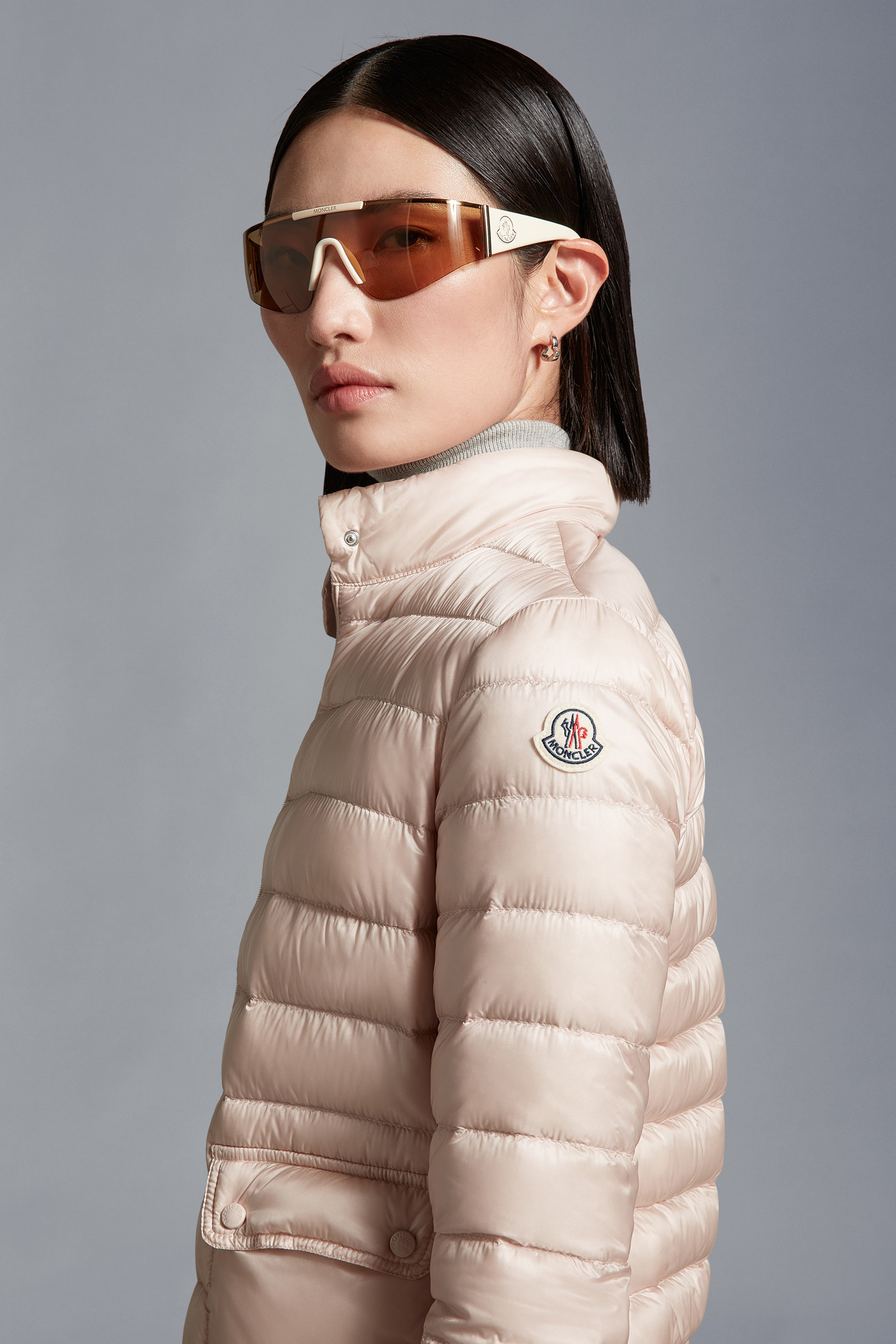 Light Pink Lans Short Down Jacket - Short Down Jackets for Women | Moncler HR