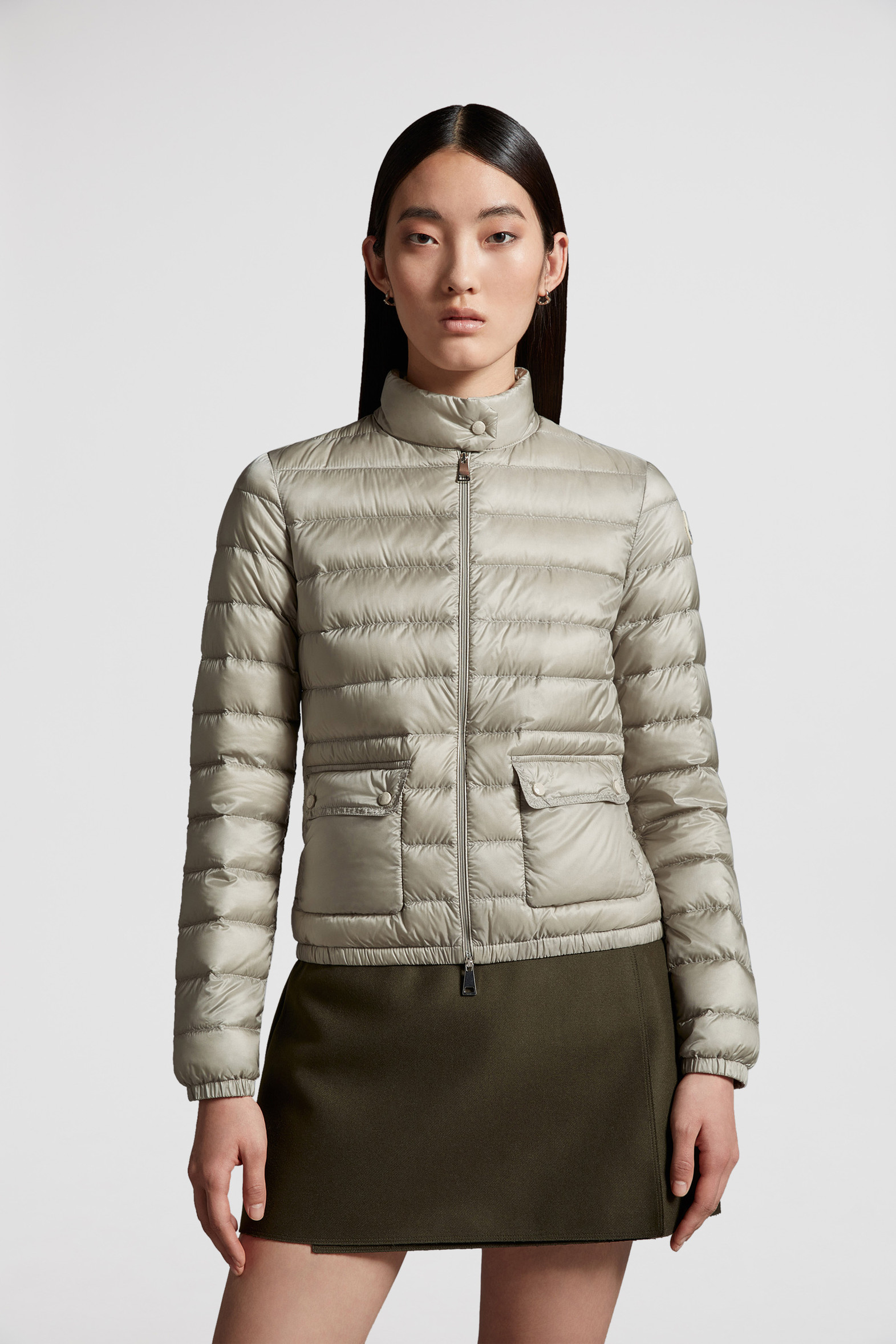 Light Gray Lans Short Down Jacket - Short Down Jackets for Women | Moncler DE