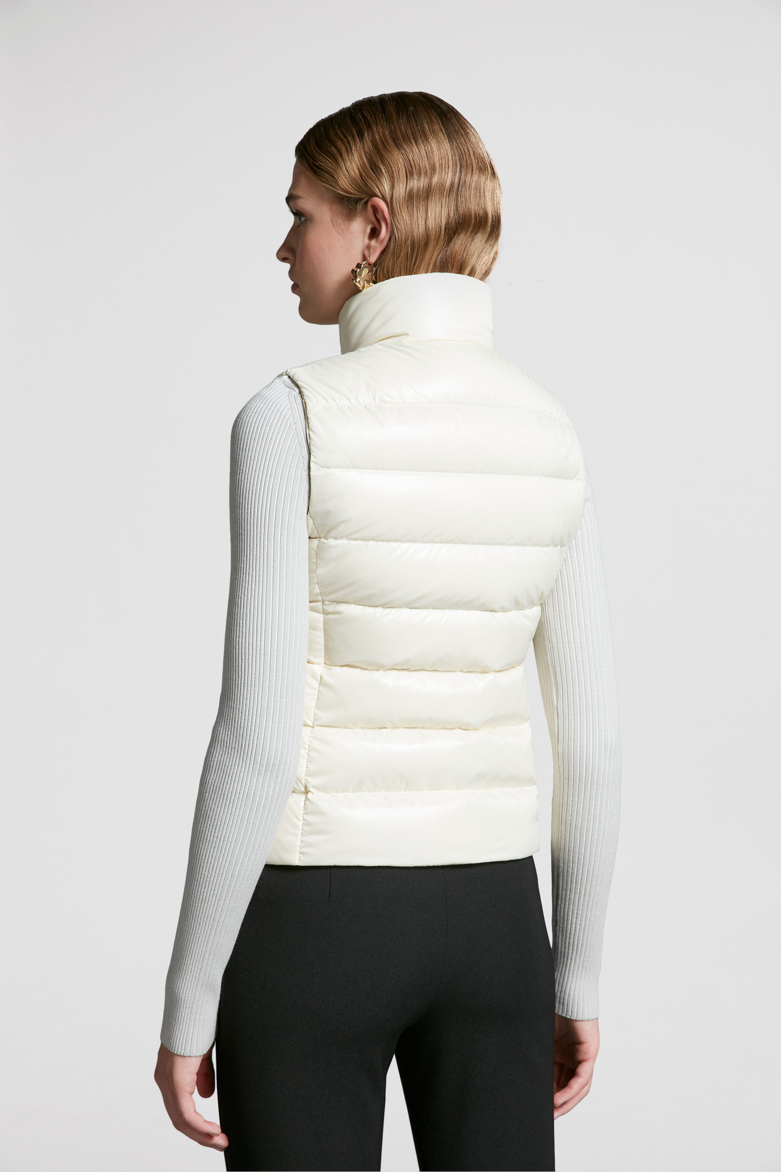 White Ivory Ghany Down Gilet - Vests for Women | Moncler SI