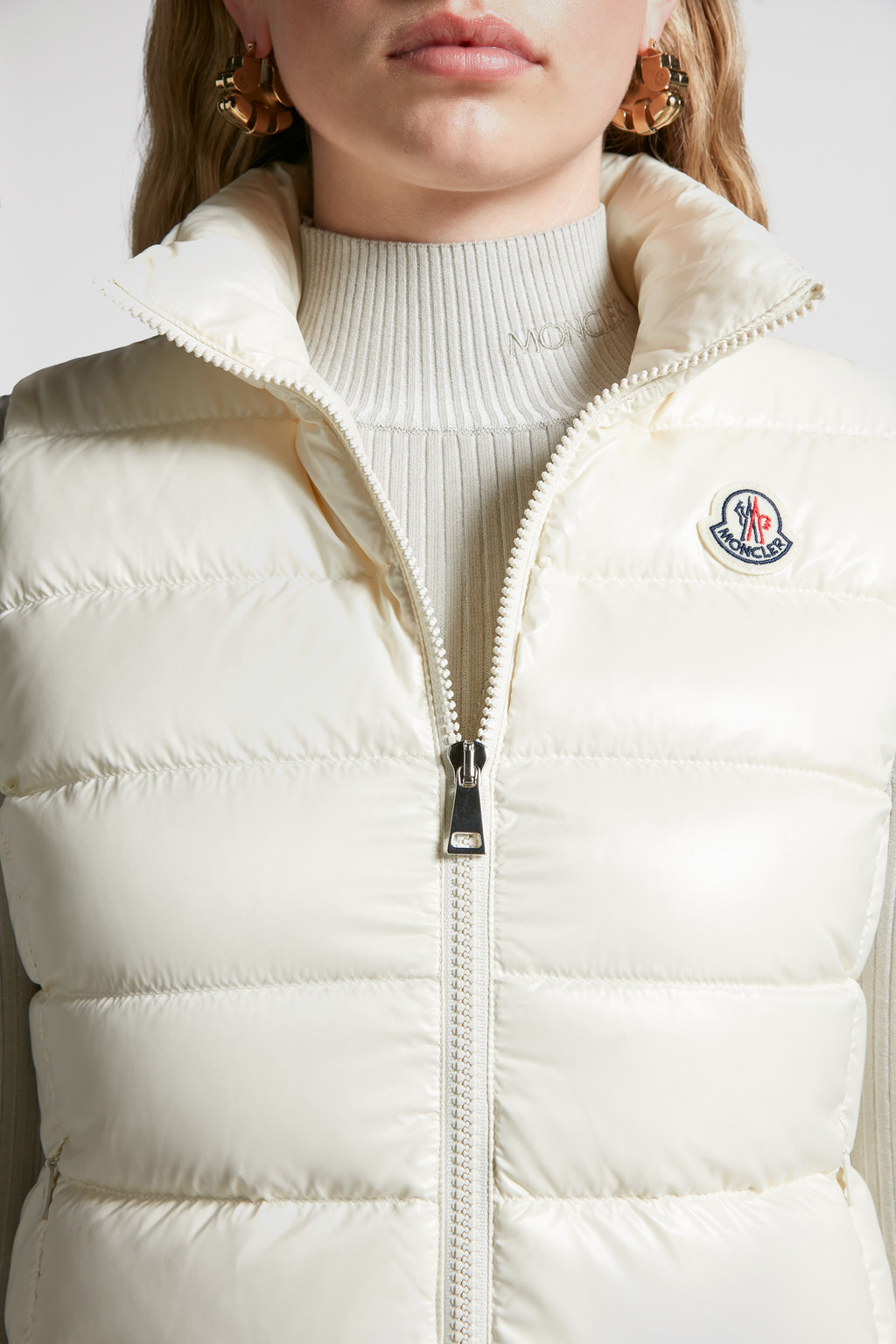 White Ghany Down Gilet - Vests for Women | Moncler ES